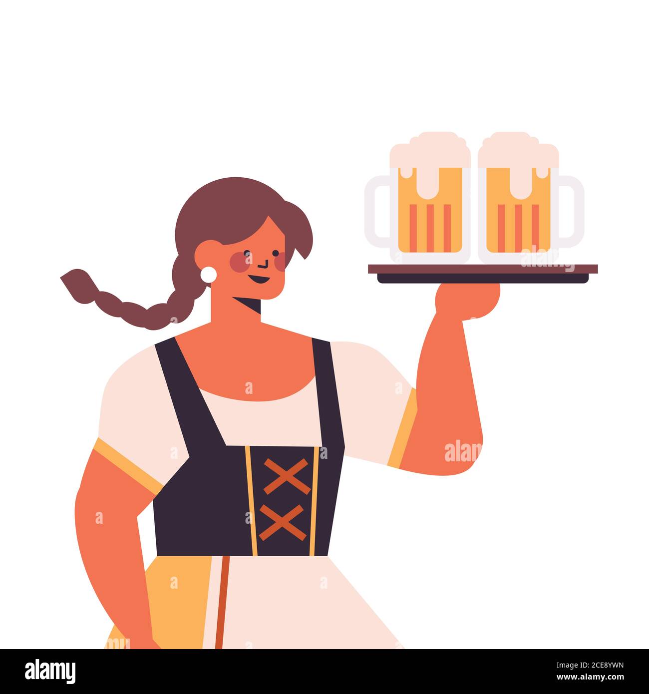Waitress beer in national Stock Vector Images - Alamy