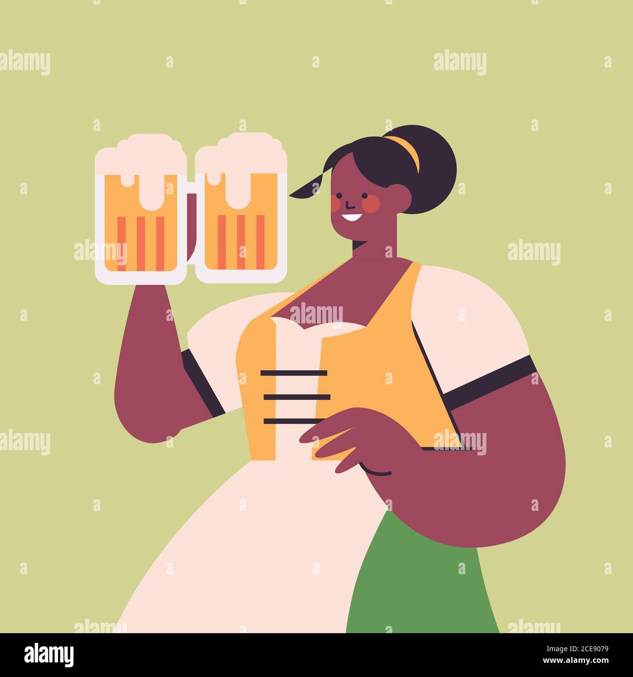 Girl holding german flag Stock Vector Images - Alamy