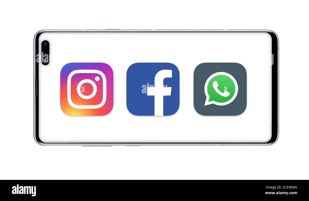 Facebook, instagram, whatsapp Cut Out Stock Images & Pictures - Alamy