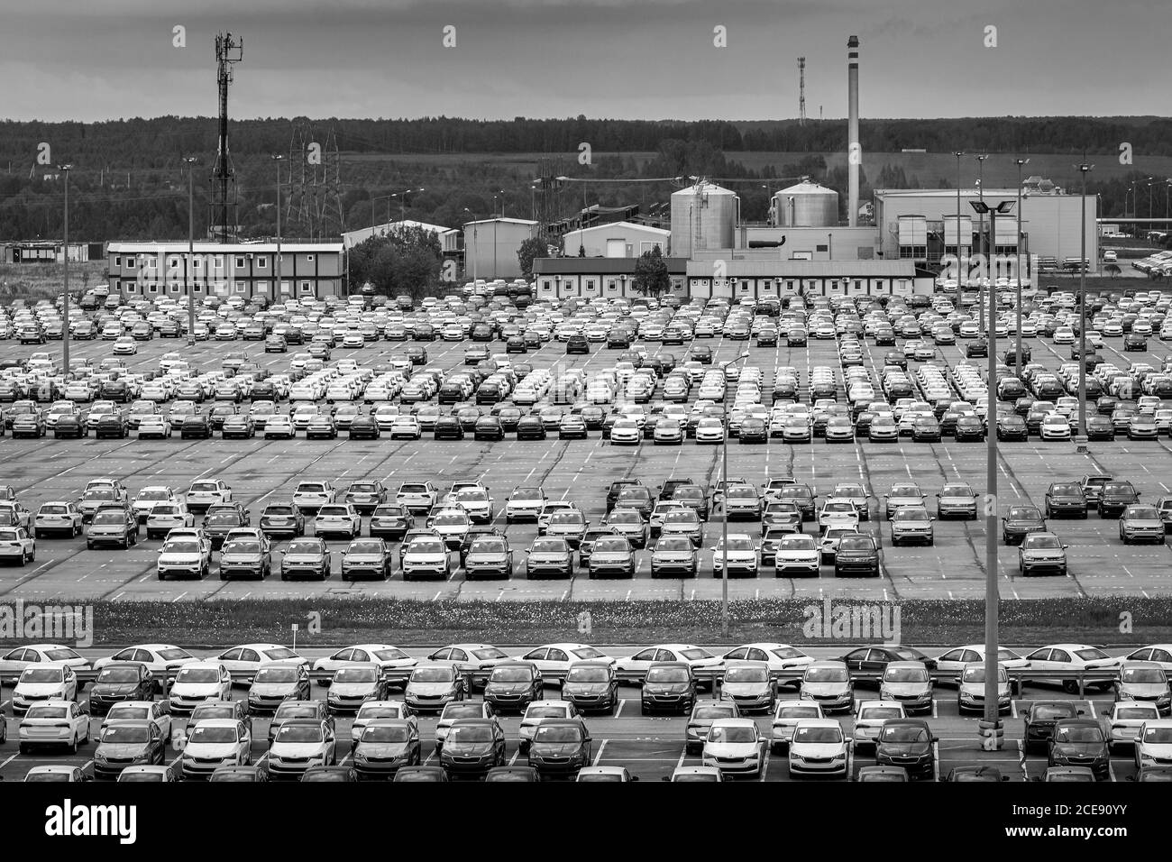 Various factory buildings Black and White Stock Photos & Images - Alamy