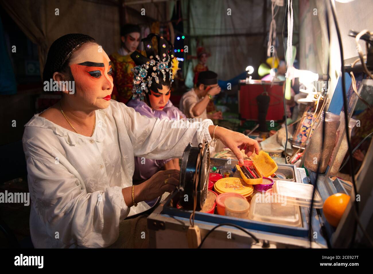 Bukit Mertajam, Penang/Malaysia - Aug 17 2016: Teochew opera artist ...