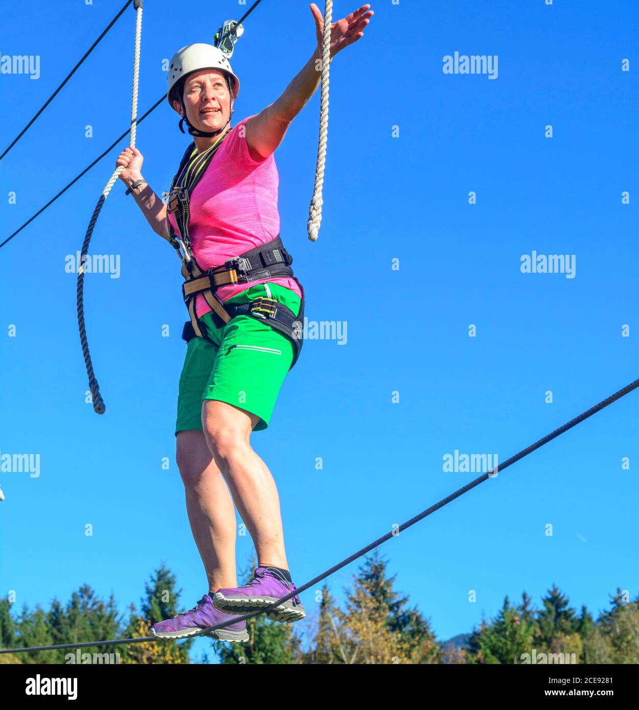 High ropes hi-res stock photography and images - Alamy