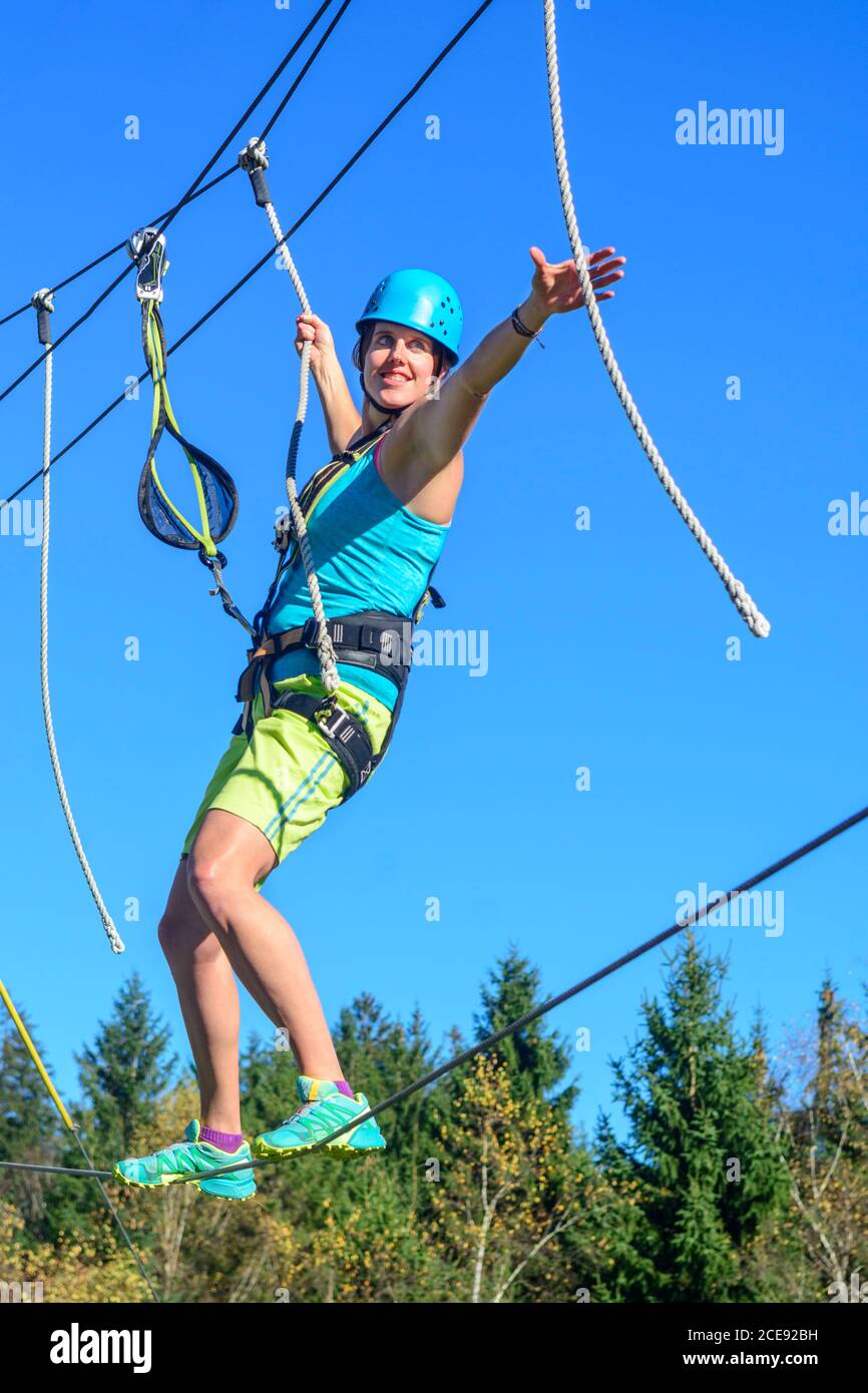 Adventure park high ropes hi-res stock photography and images - Alamy