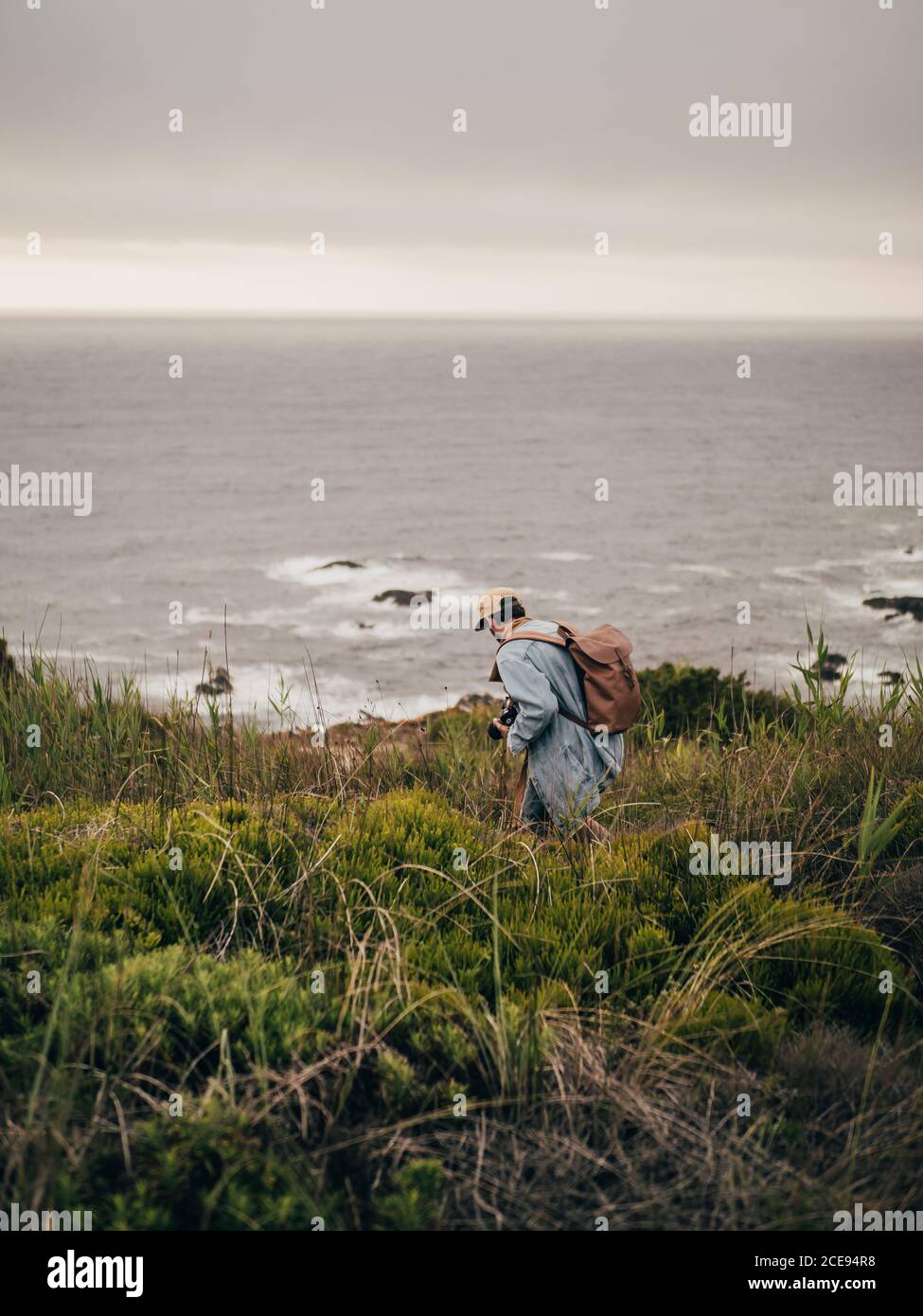 Unrecognizable man walking camera on hi-res stock photography and ...