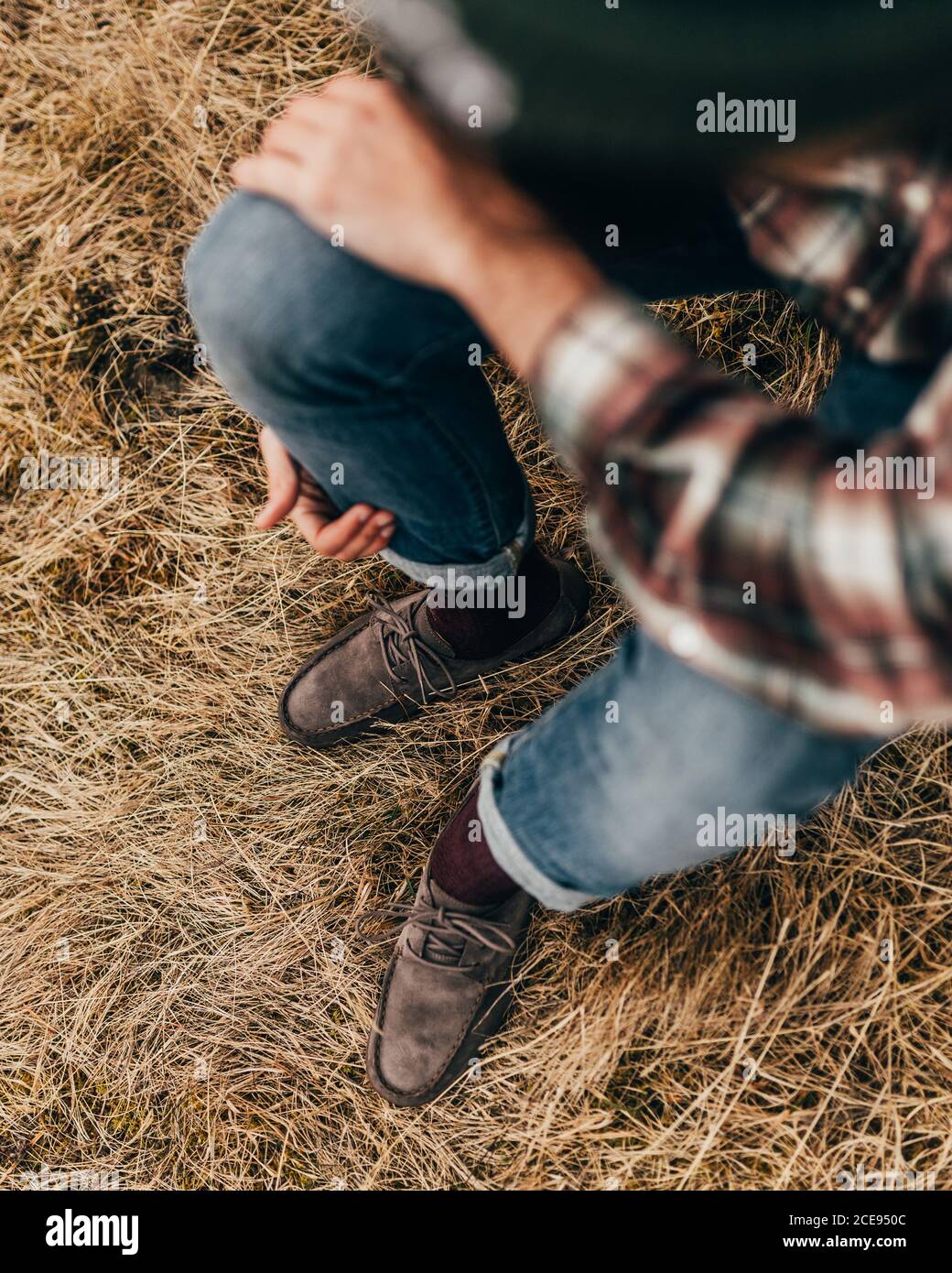Man sitting from above hi-res stock photography and images - Alamy