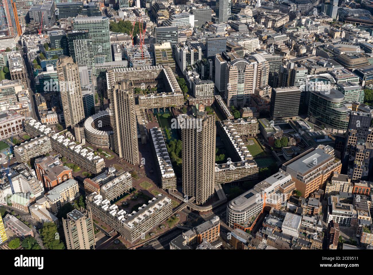 Aerial view of London featuring the Barbican Centre Stock Photo - Alamy