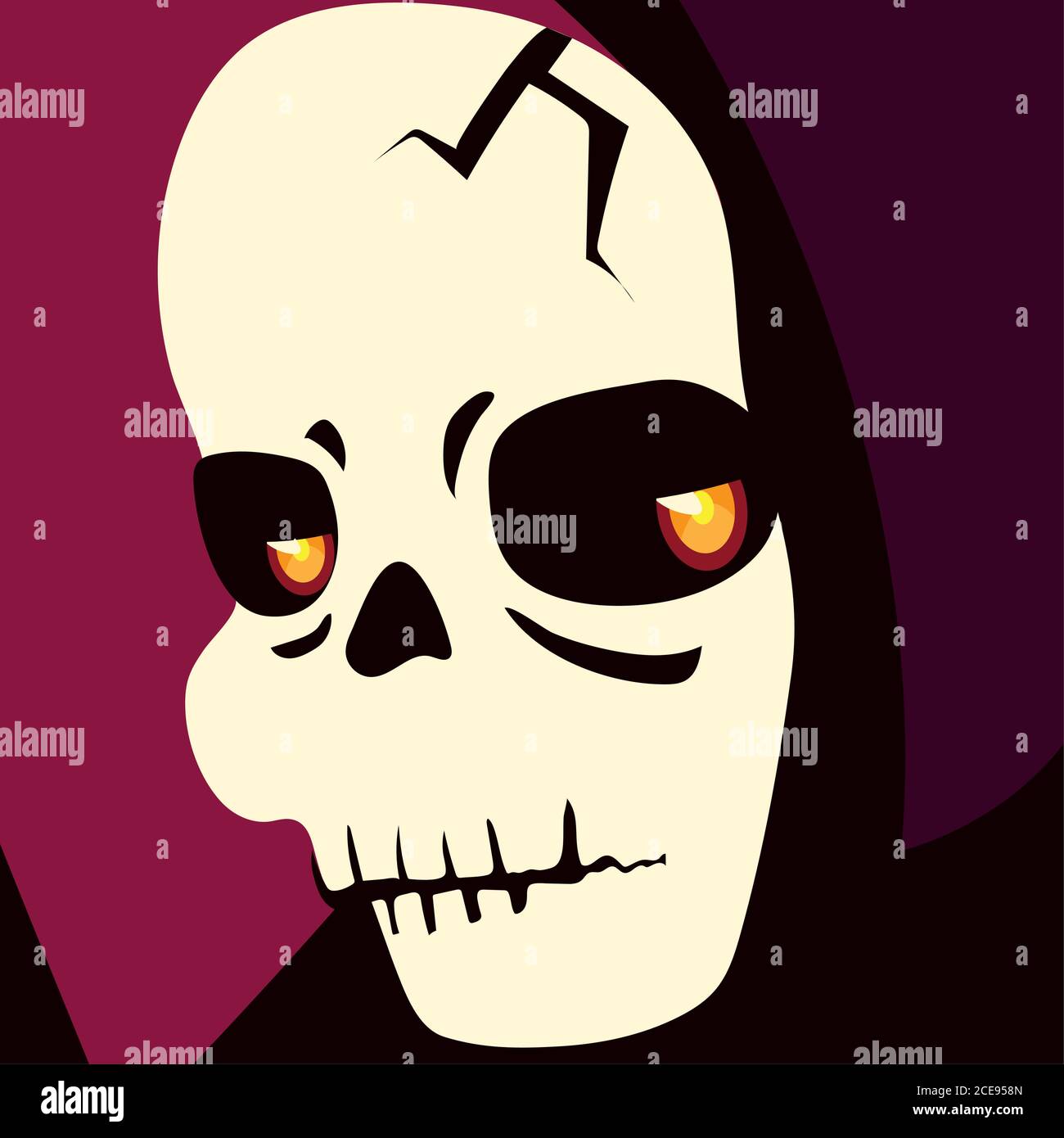 head of death character for happy halloween vector illustration design ...