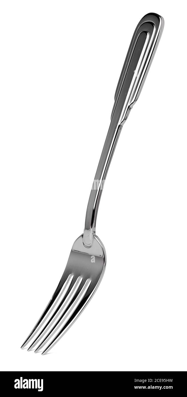 Steel metal fork isolated on white background Stock Photo - Alamy