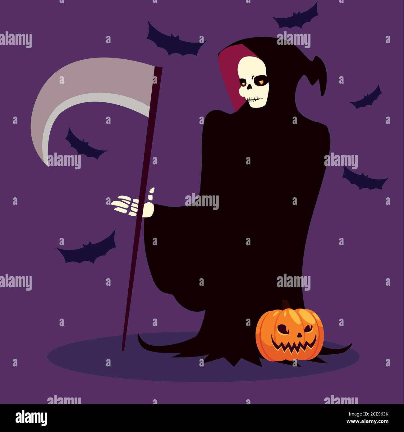death character for happy halloween vector illustration design Stock ...
