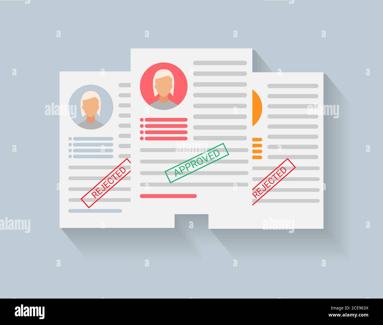 Curriculum vitae recruitment job Stock Vector Images - Alamy