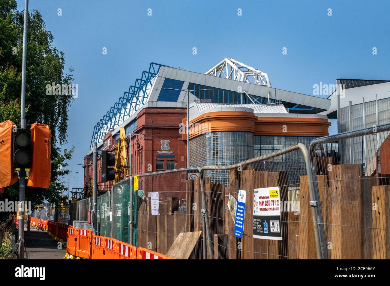 Glasgow, Scotland, UK. 12th August 2020: Close-up of disused traffic ...