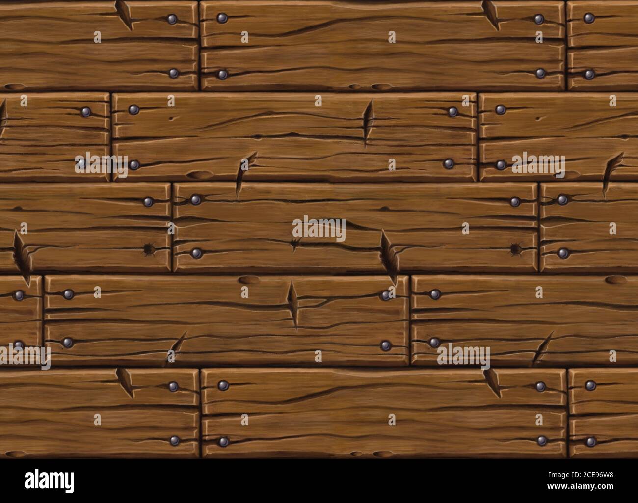 Hand Painted planks cartoon style background texture Stock Photo - Alamy