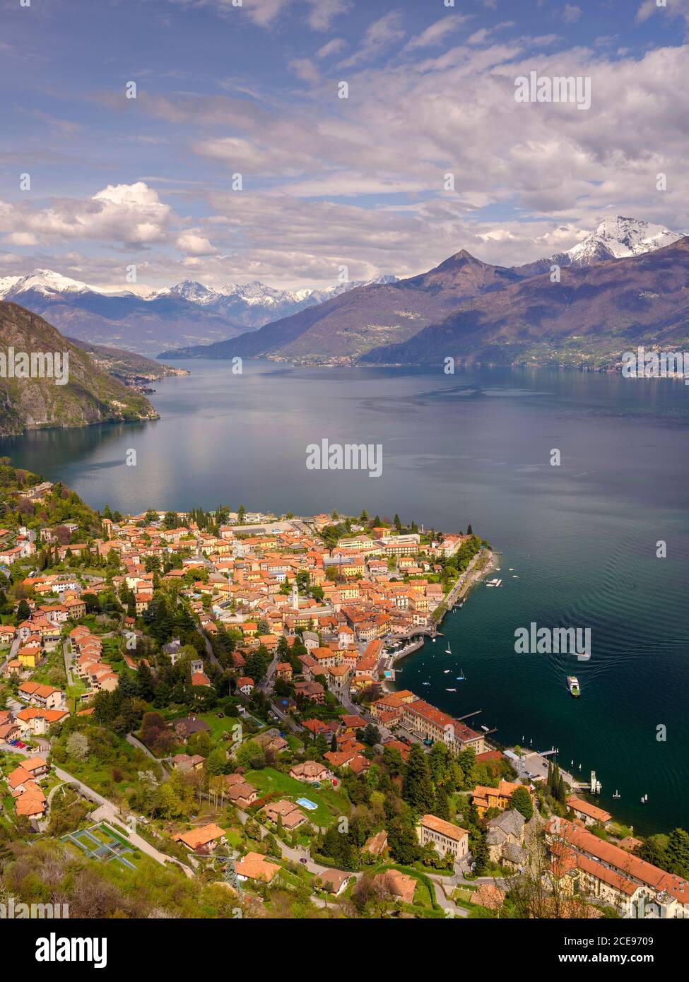An elevated view of Lake Como Stock Photo - Alamy