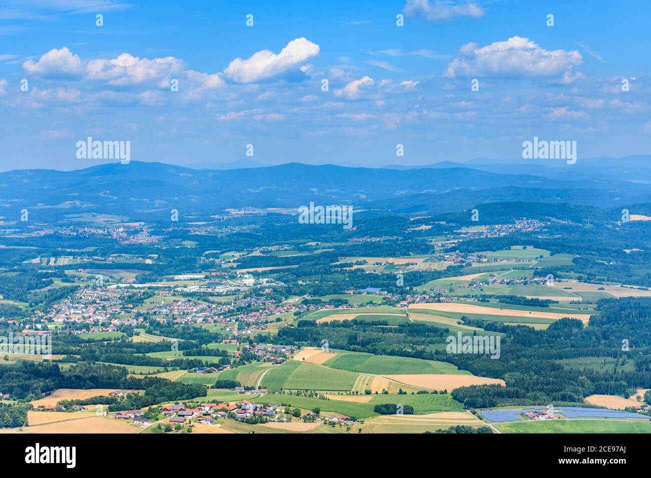 View into the Bavarian Forest near Freyung Stock Photo - Alamy