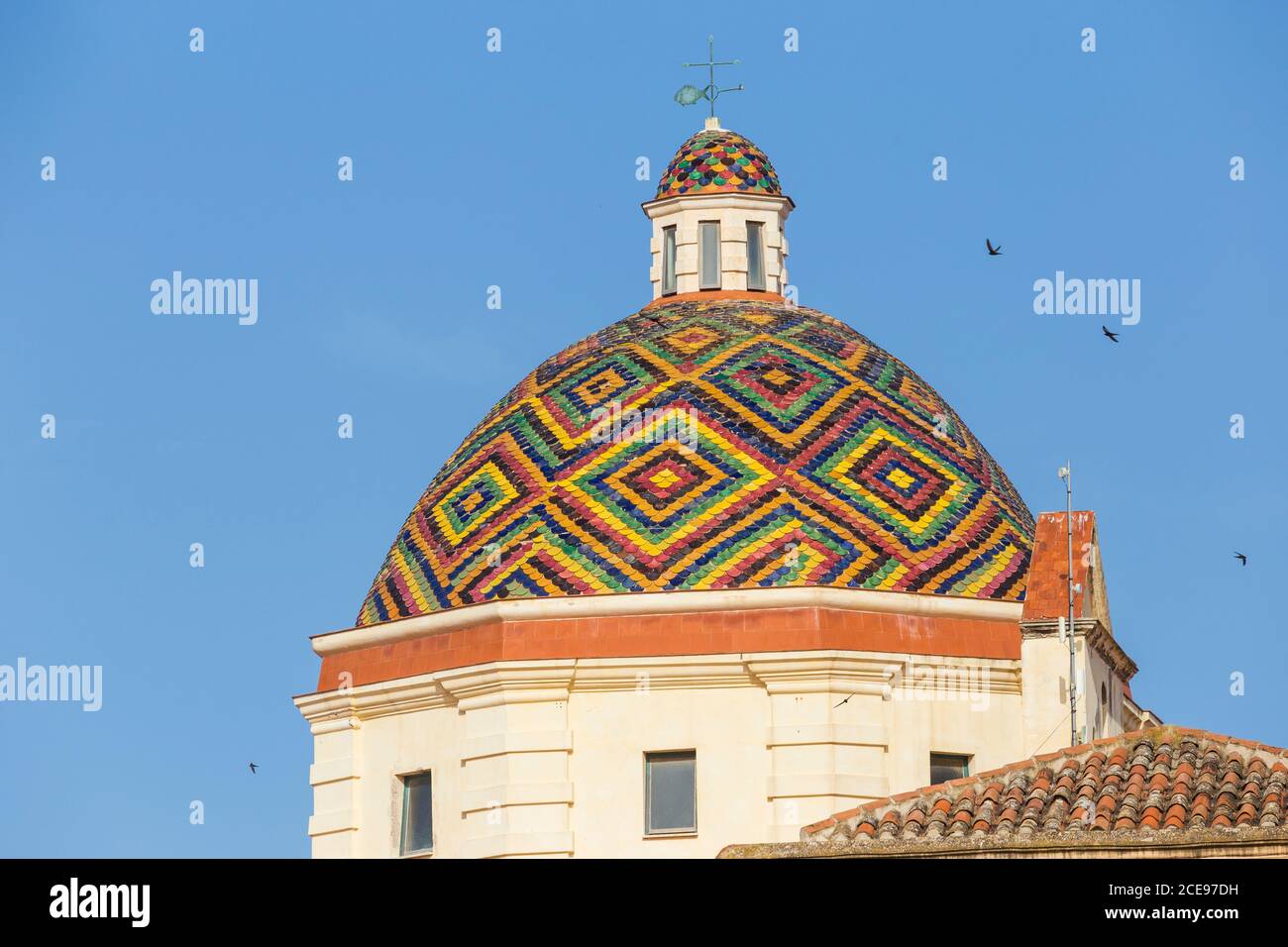 Italy, Sardinia, Alghero, St Michael's church Stock Photo - Alamy