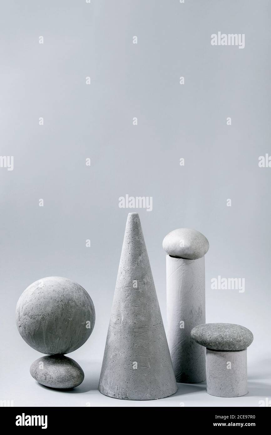 Geometric objects and stones Stock Photo - Alamy