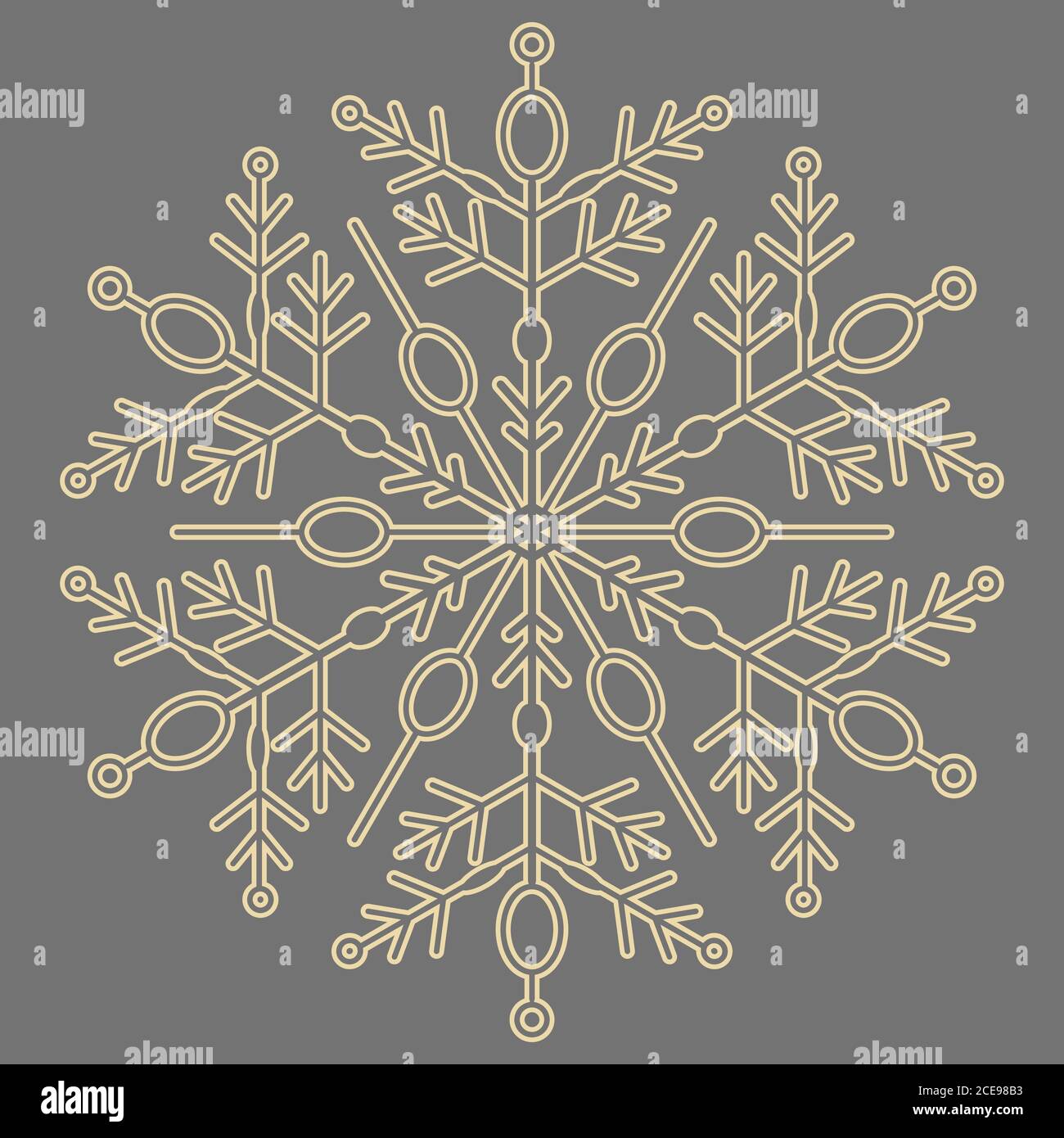 Vector Round Snowflake Stock Vector Image & Art - Alamy