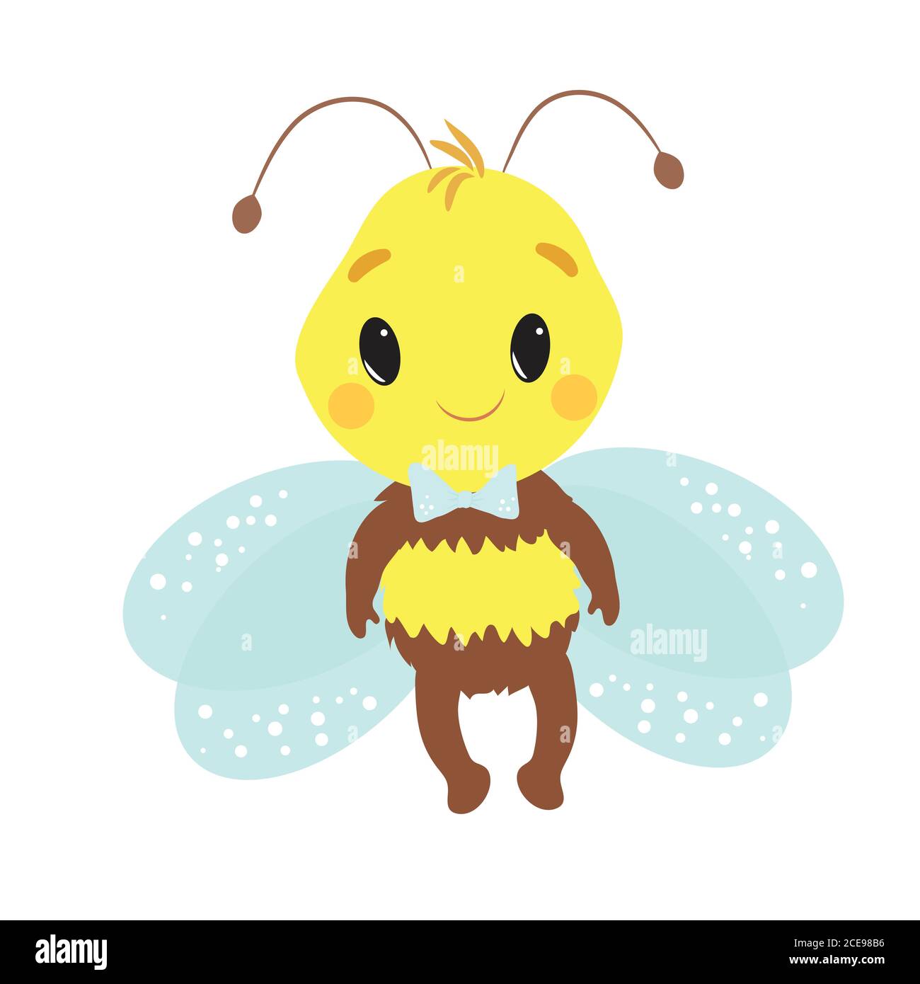 Cute Little Bee Vector Illustration Stock Vector Image & Art - Alamy