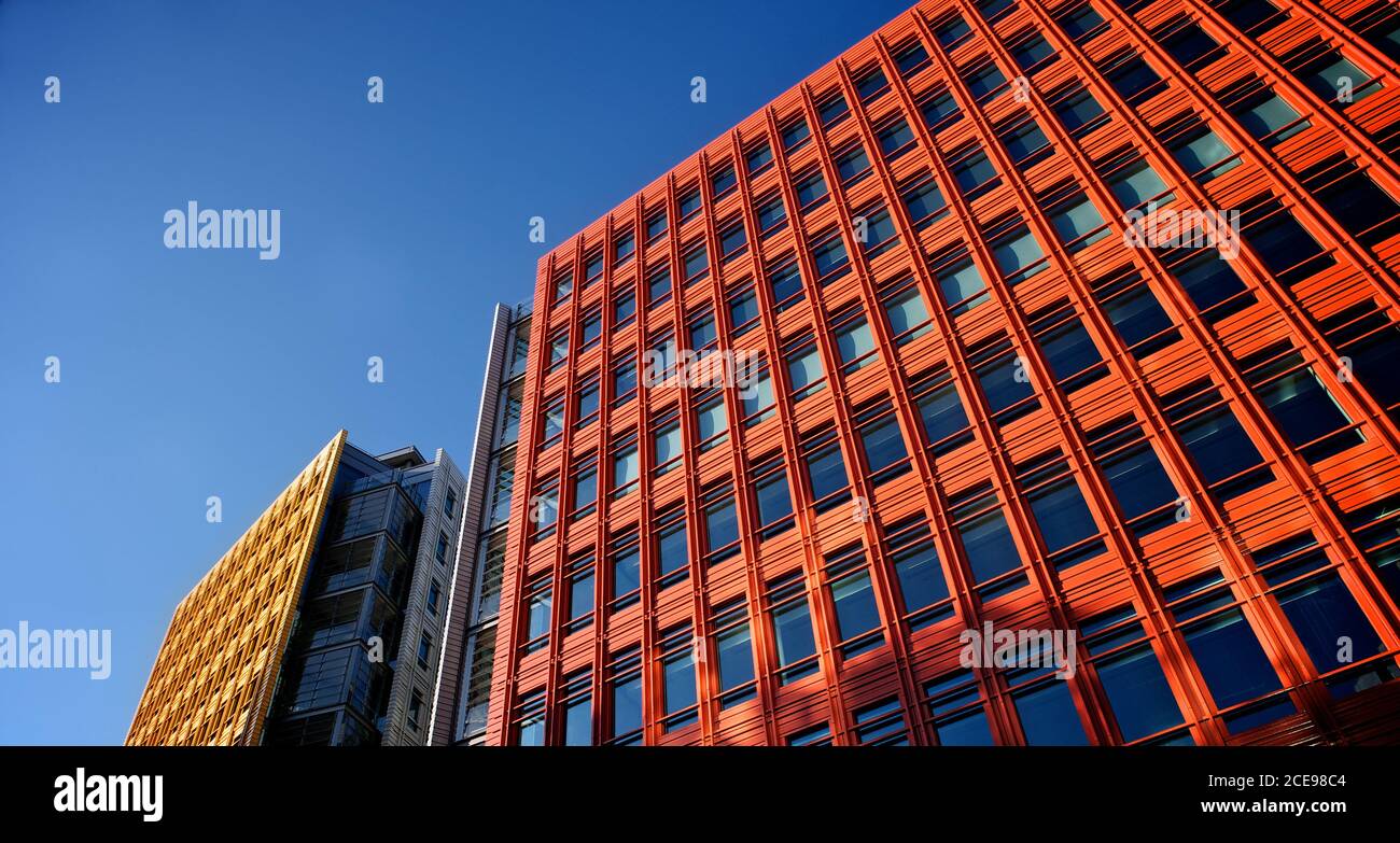 Orange Exterior Facade of an Office Building Stock Photo - Alamy