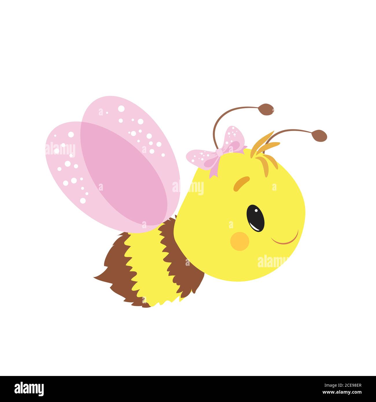 Cute Little Bee Vector Illustration Stock Vector Image & Art - Alamy