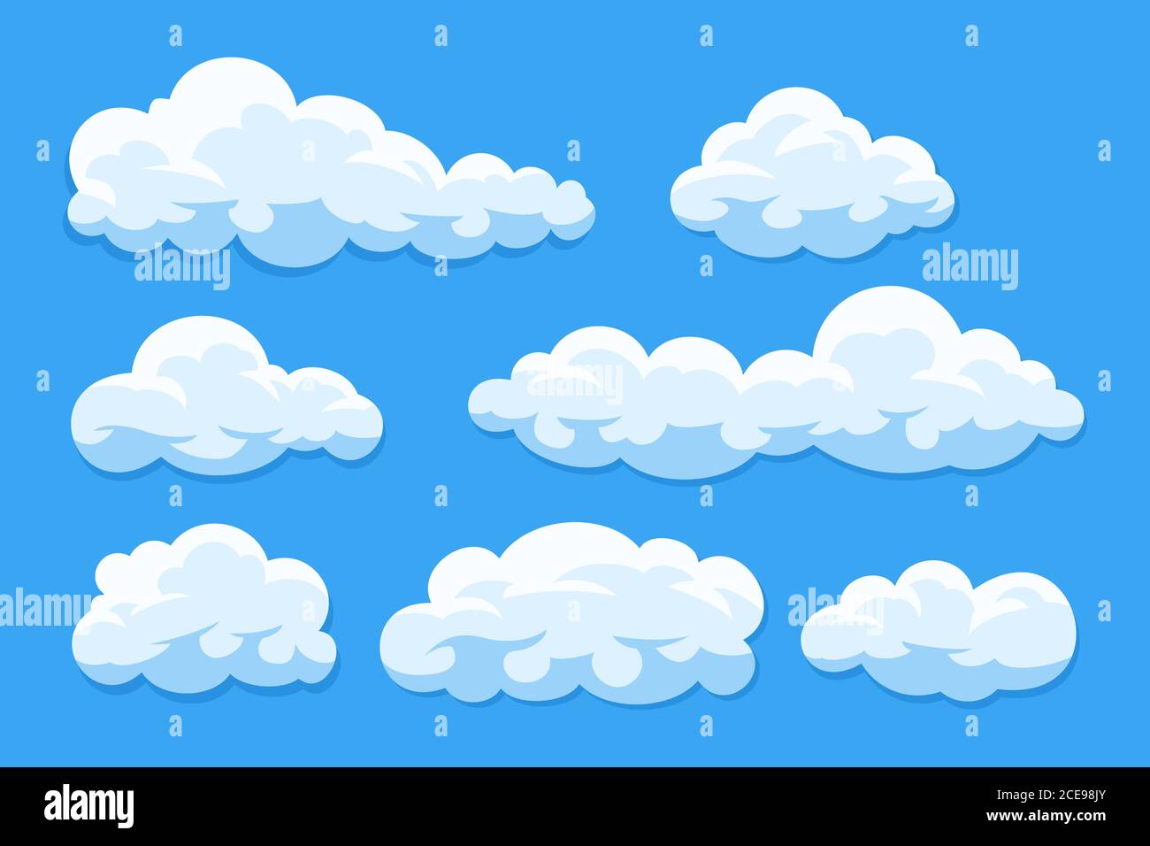 Set of cartoon clouds Stock Vector Image & Art - Alamy