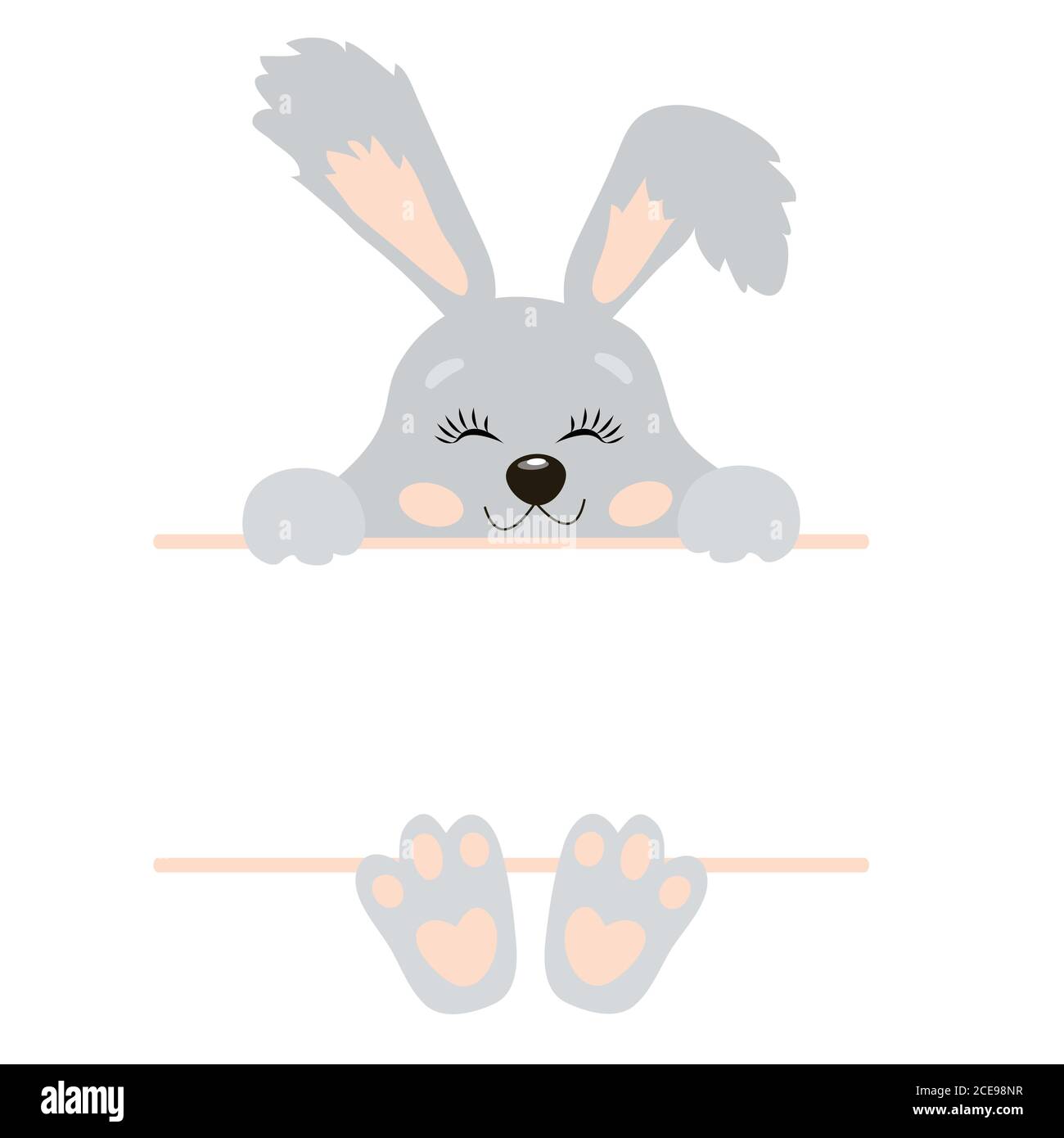 Cute Little Easter Bunny Vector Illustration Stock Vector Image & Art ...