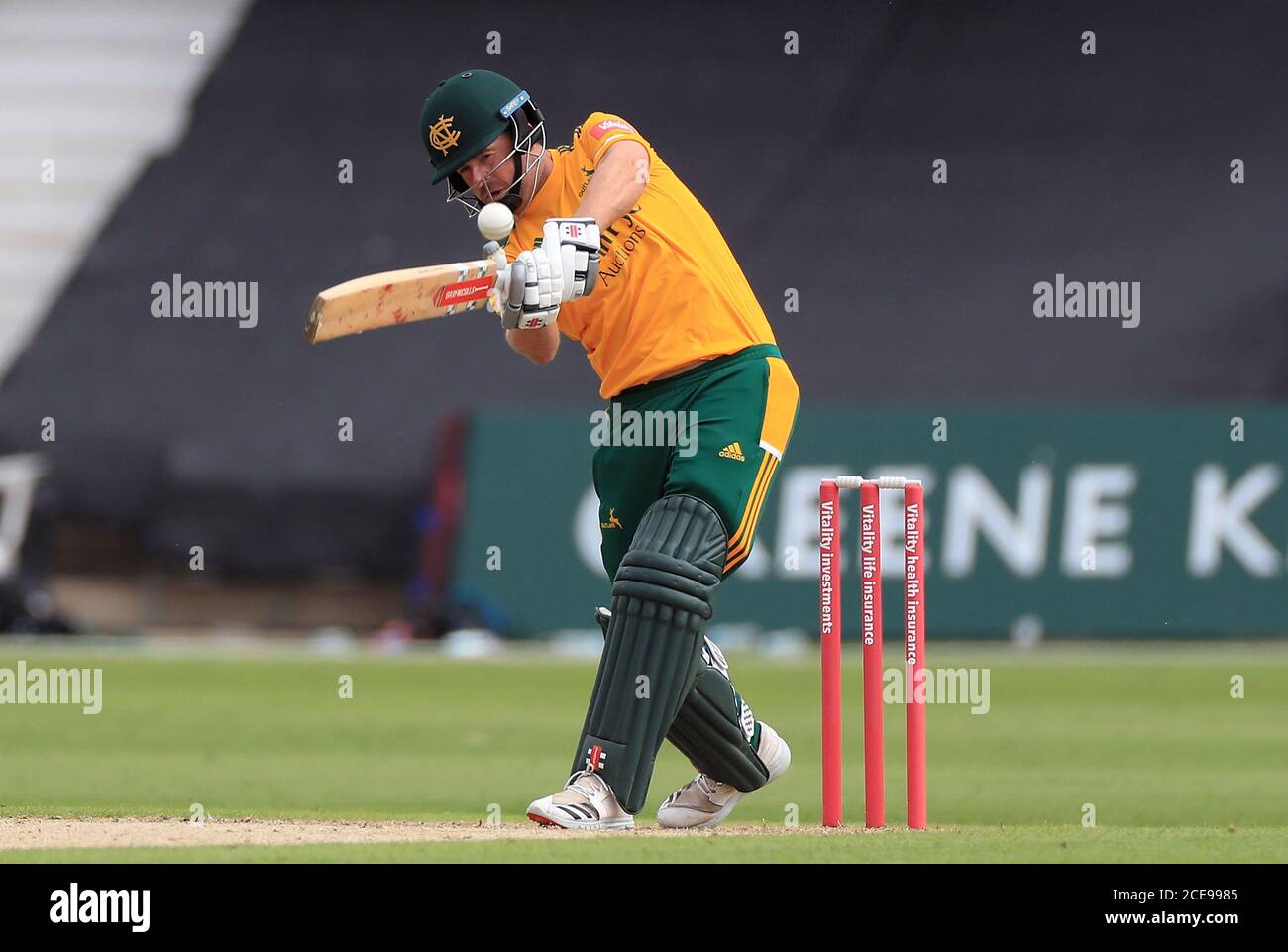 Notts Outlaws Chris Nash batting during the Vitality T20 Blast match at ...