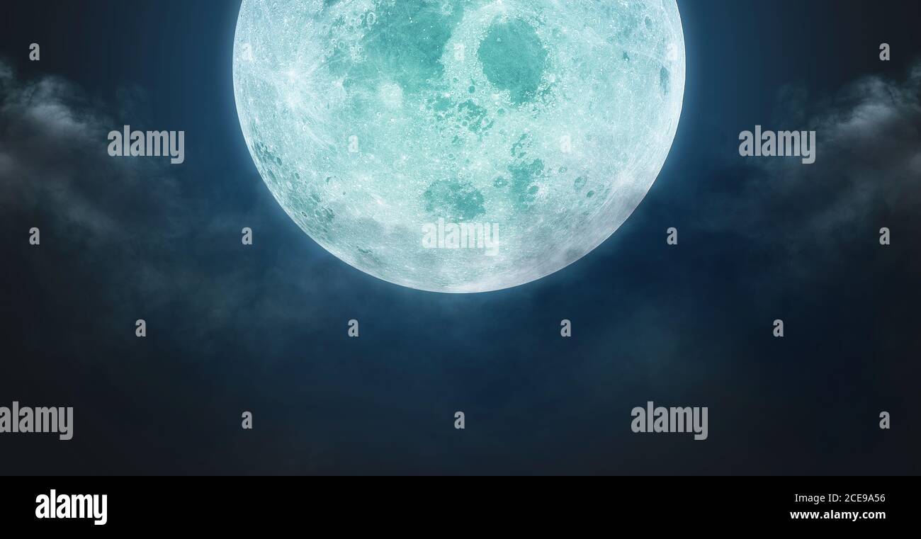 halloween background concept, backgrounds night sky with full moon and ...