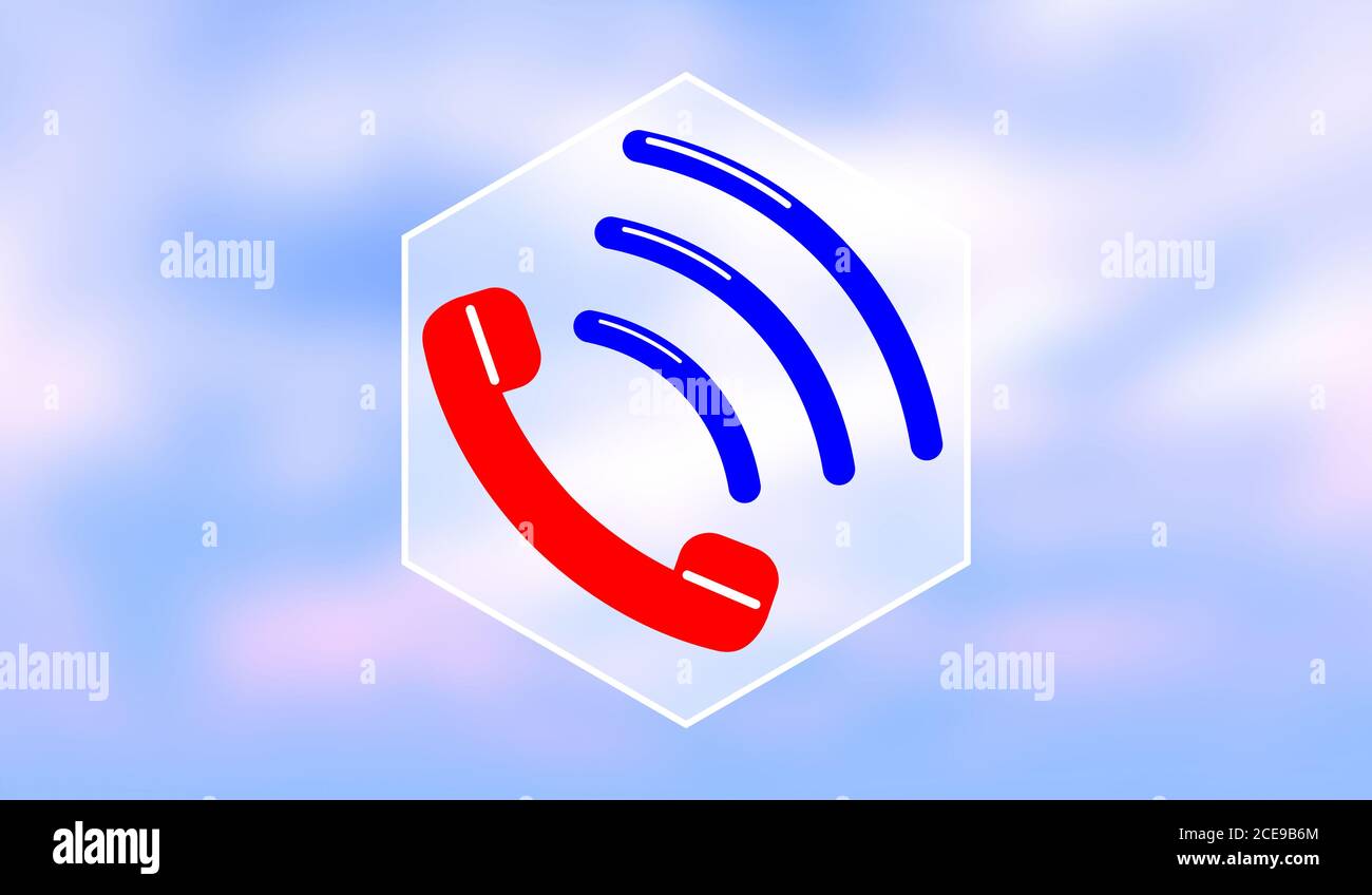 Illustration of a hotline concept Stock Photo - Alamy