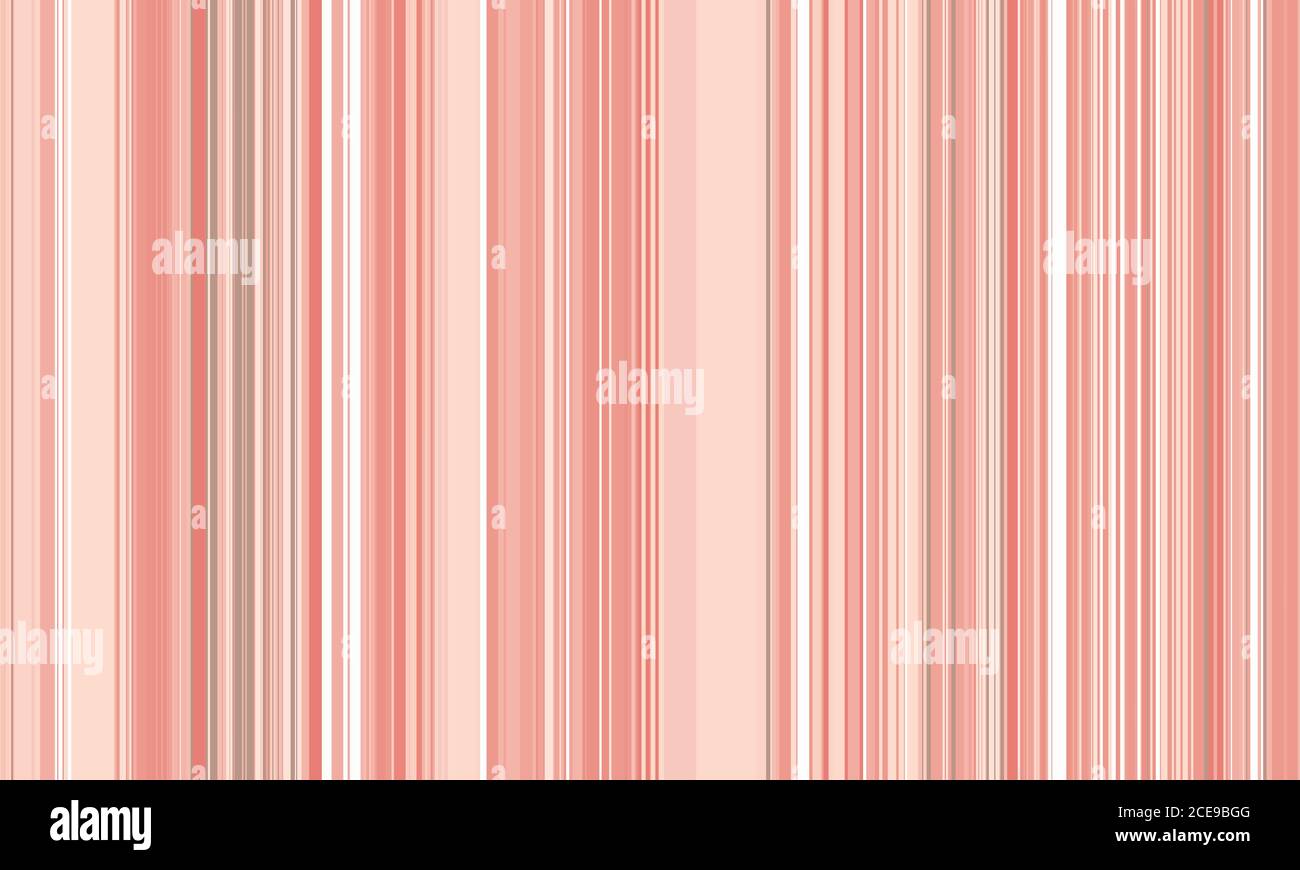 Coral color vertical stripes and lines pattern. Vector texture for ...