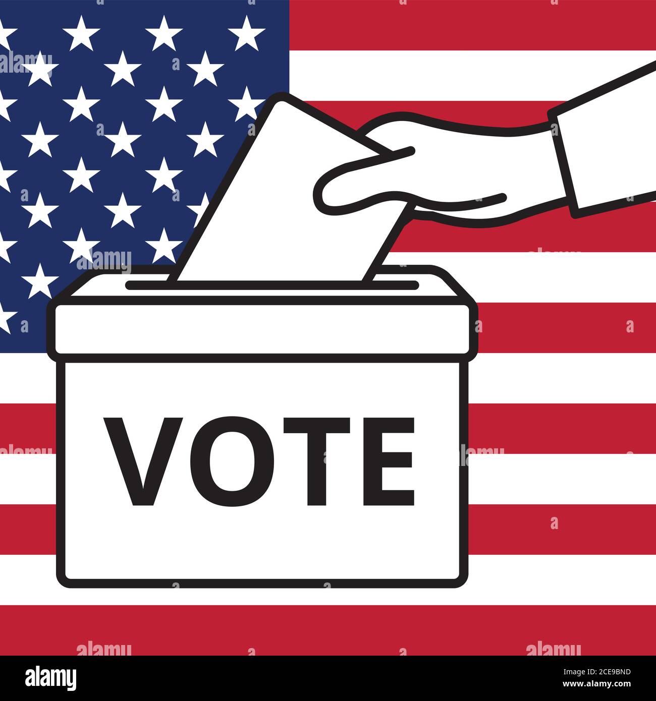 Ballot icon in hand Stock Vector Images - Alamy