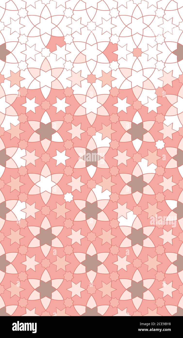 Arabesque vector seamless pattern. Geometric halftone texture with ...