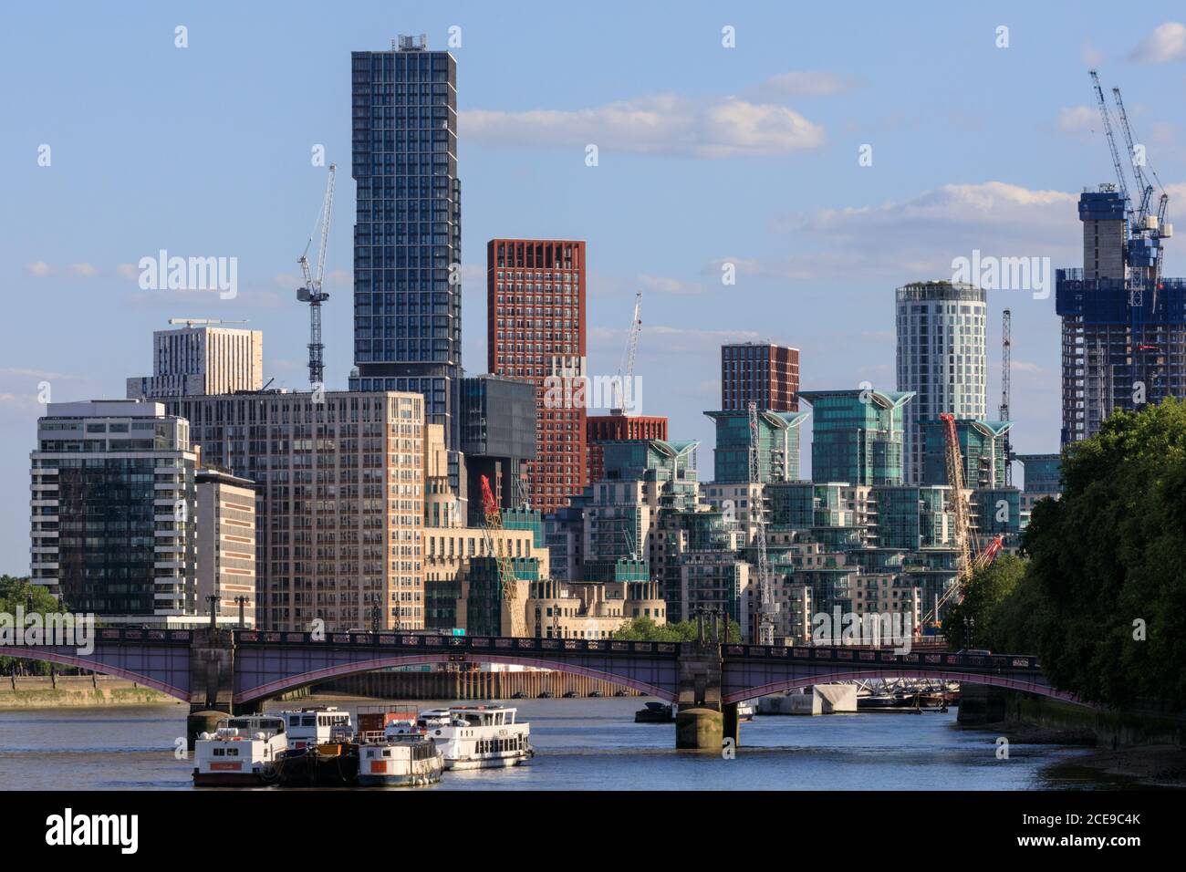 New buildings and apartment blocks in Vauxhall and Nine Elms from ...