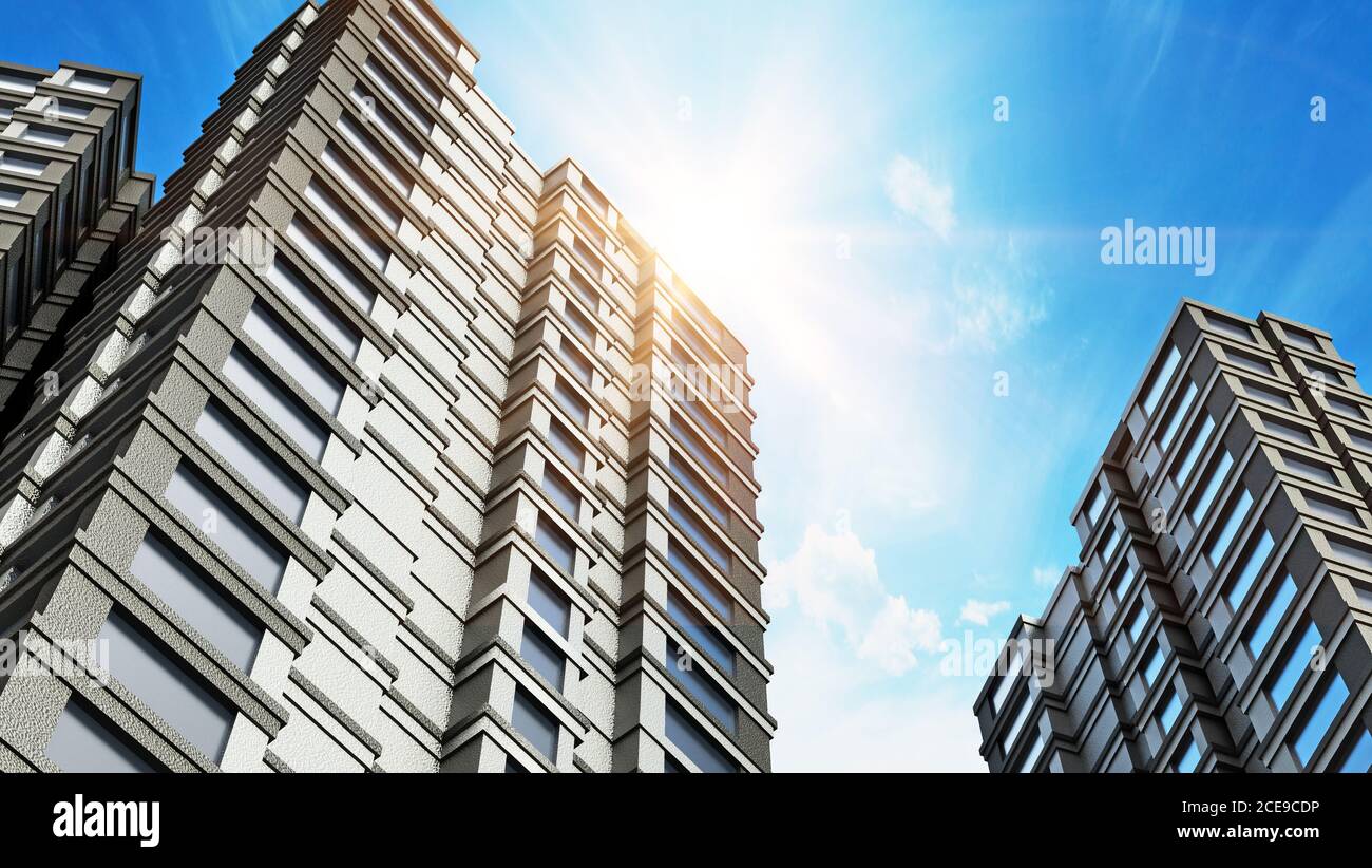 Tall modern 3d buildings hi-res stock photography and images - Alamy