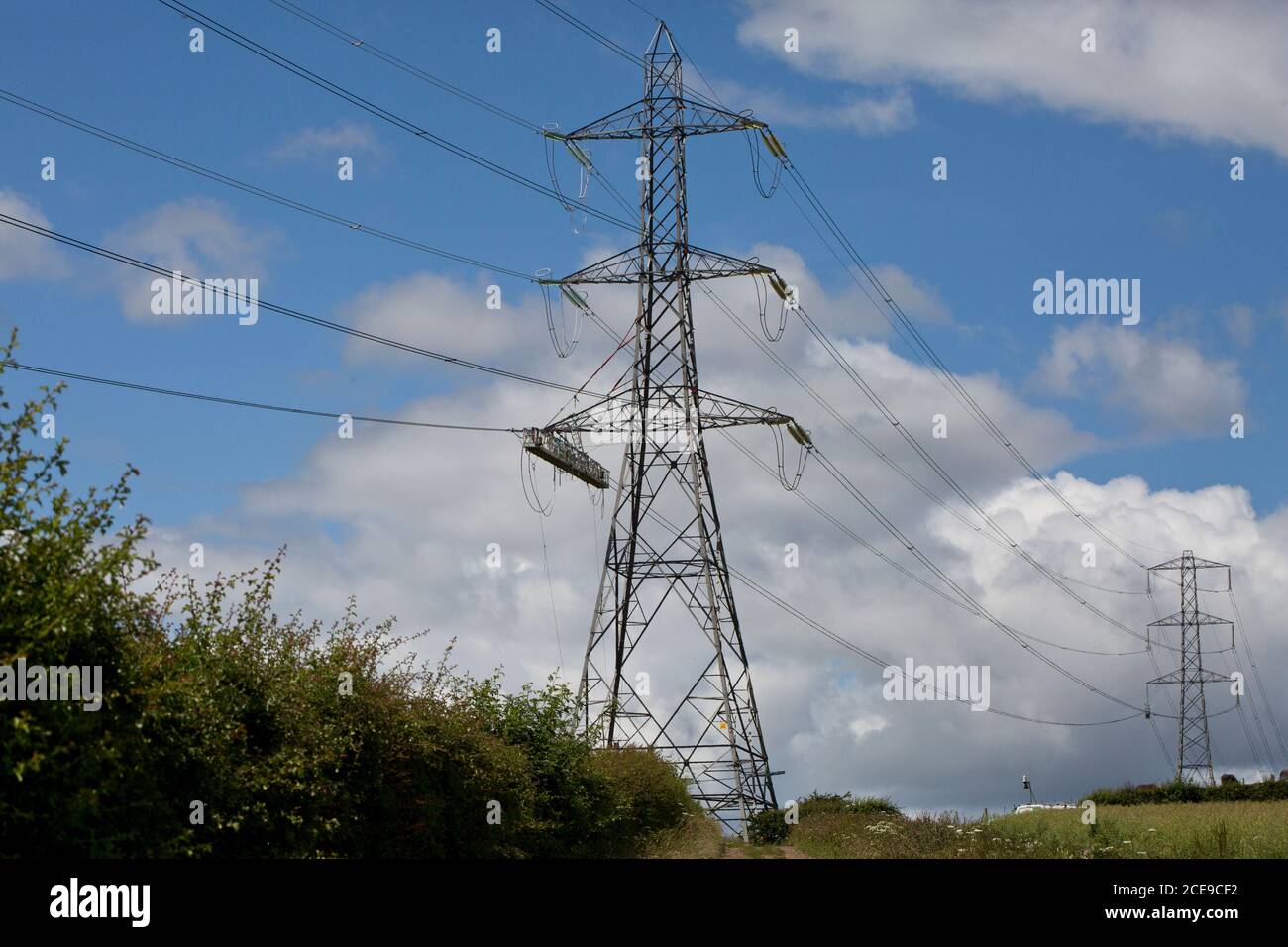 Electricity Pylon maintenance, Edinburgh, Scotland Stock Photo - Alamy