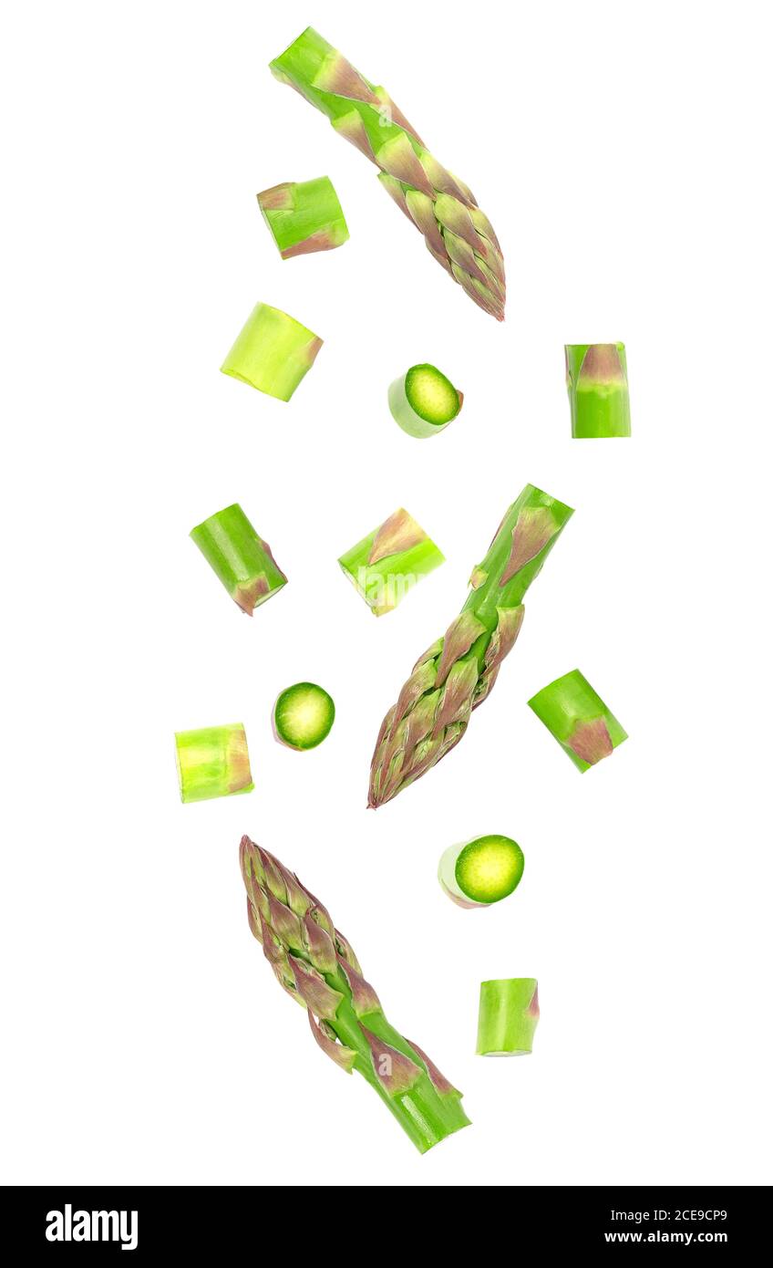 Falling vegetables isolated on white background with clipping path ...