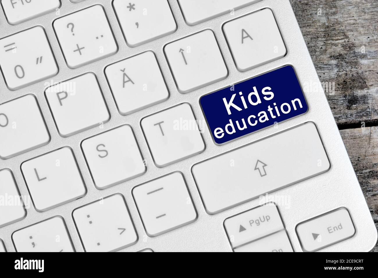 Learning concept: computer keyboard with word Kids Education close-up ... Learning concept: computer keyboard with word Kids Education close-up ...