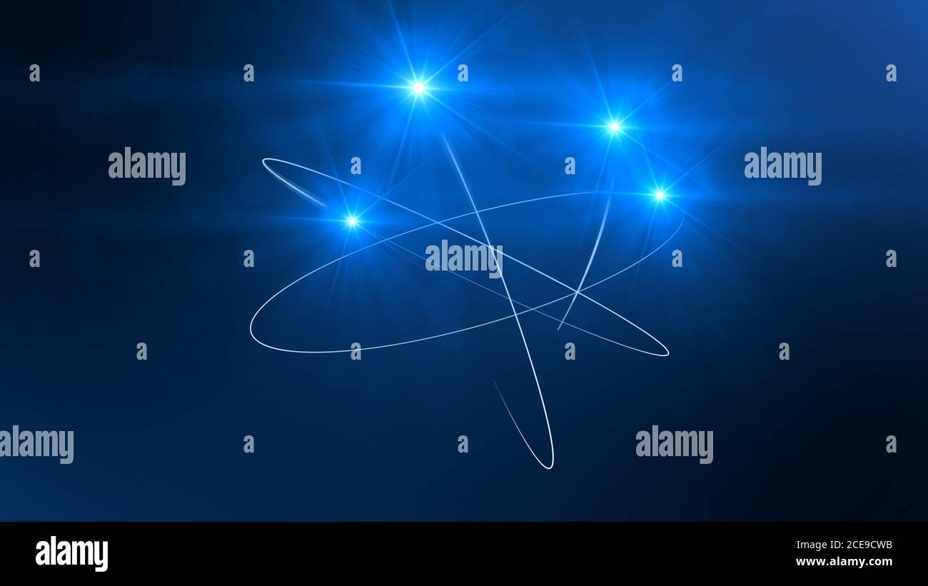 atom abstract light model, 3d illustration render Stock Photo - Alamy