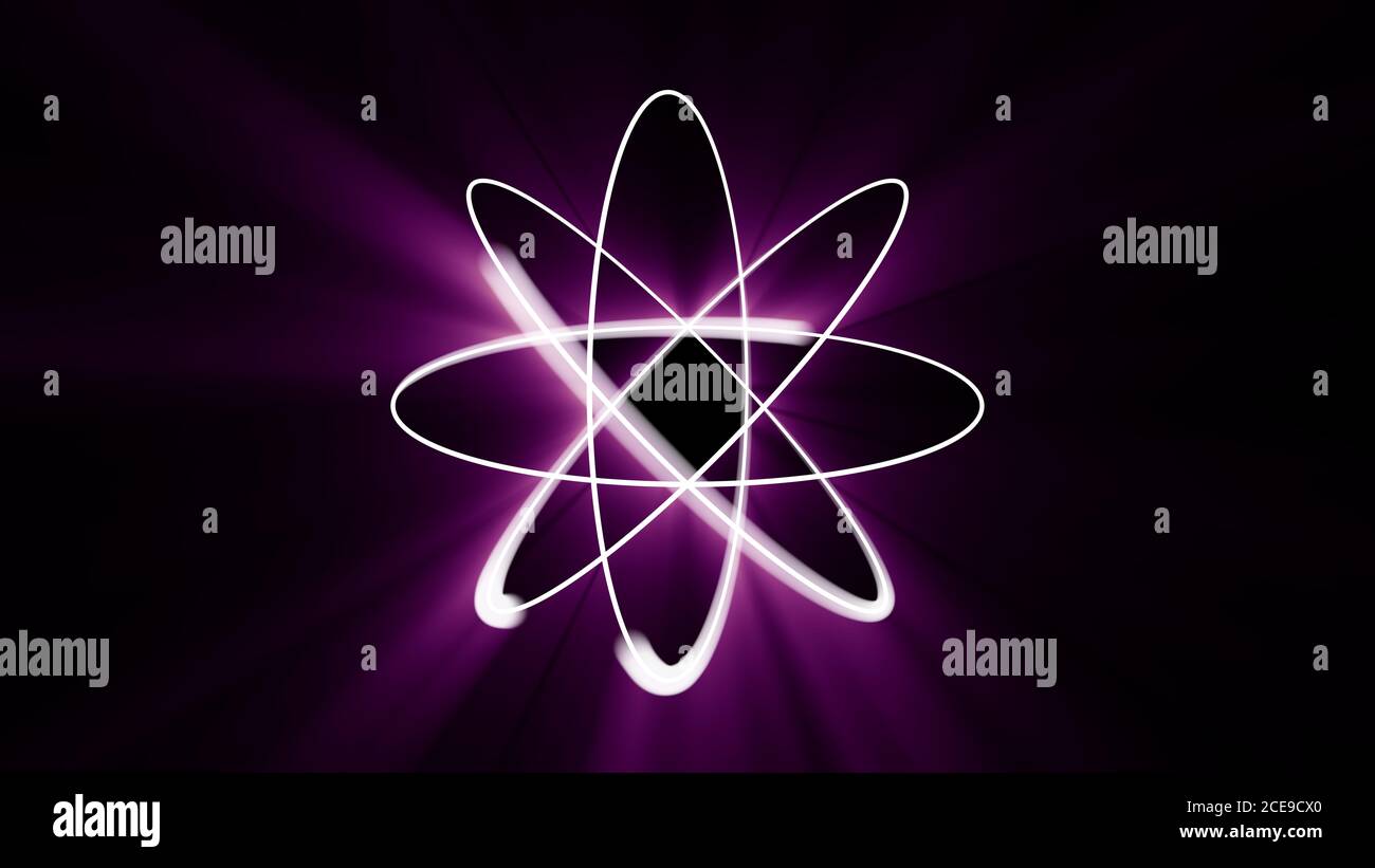 atom abstract light model, 3d illustration render Stock Photo - Alamy