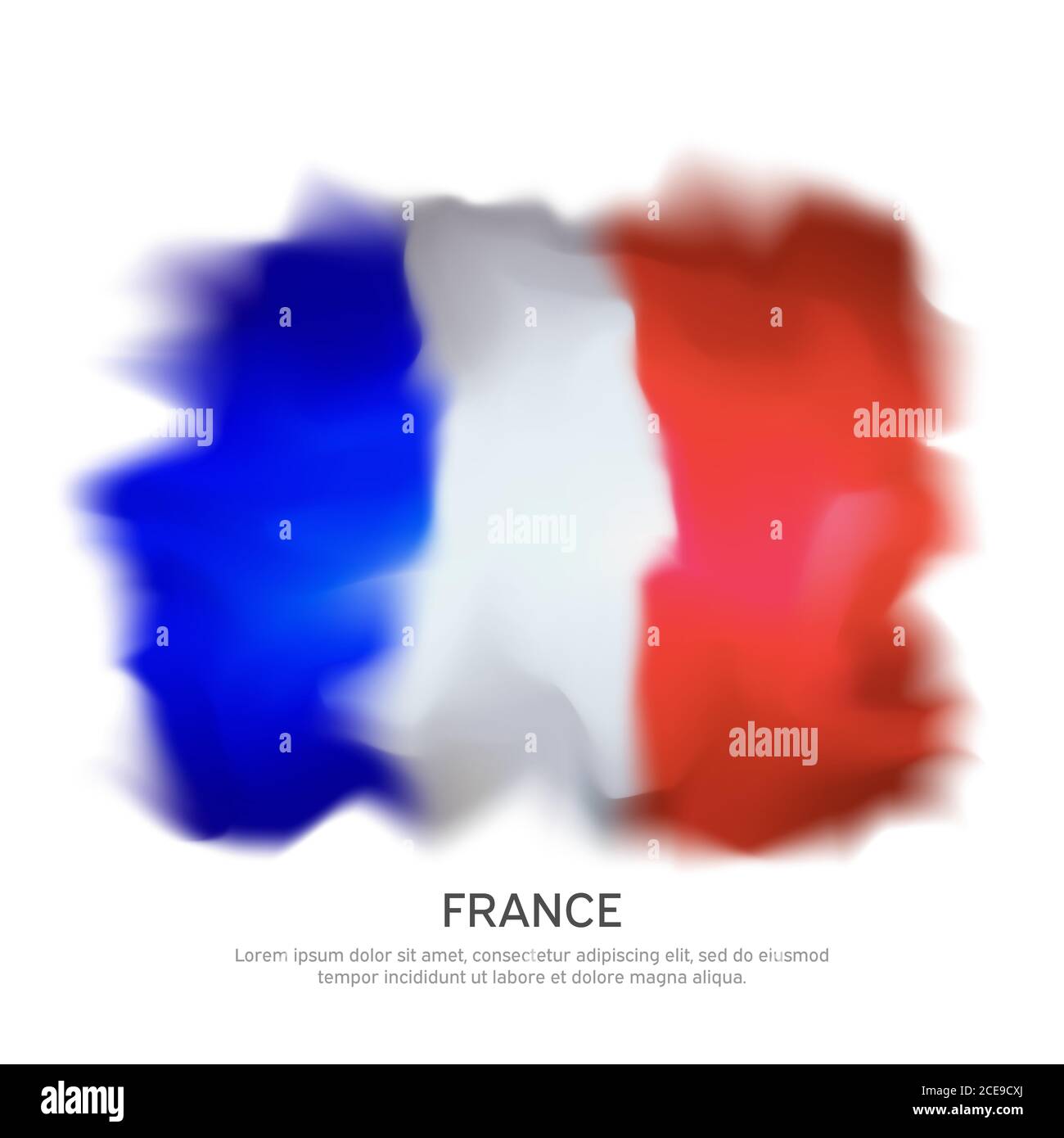 Abstract france flag isolated on white background for celebration ...