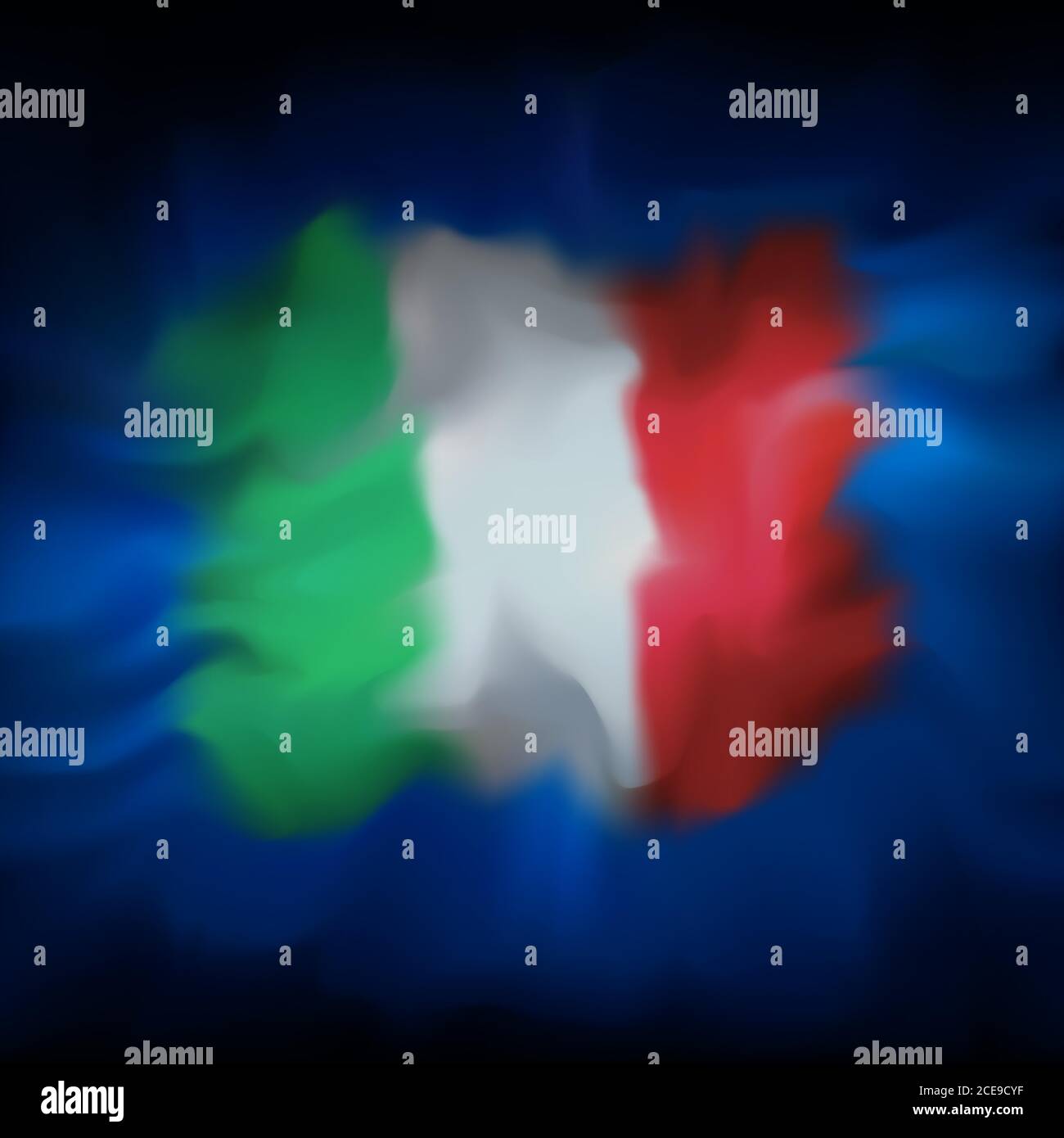 Italy abstract flag on blue sky background for creative design. Italian ...