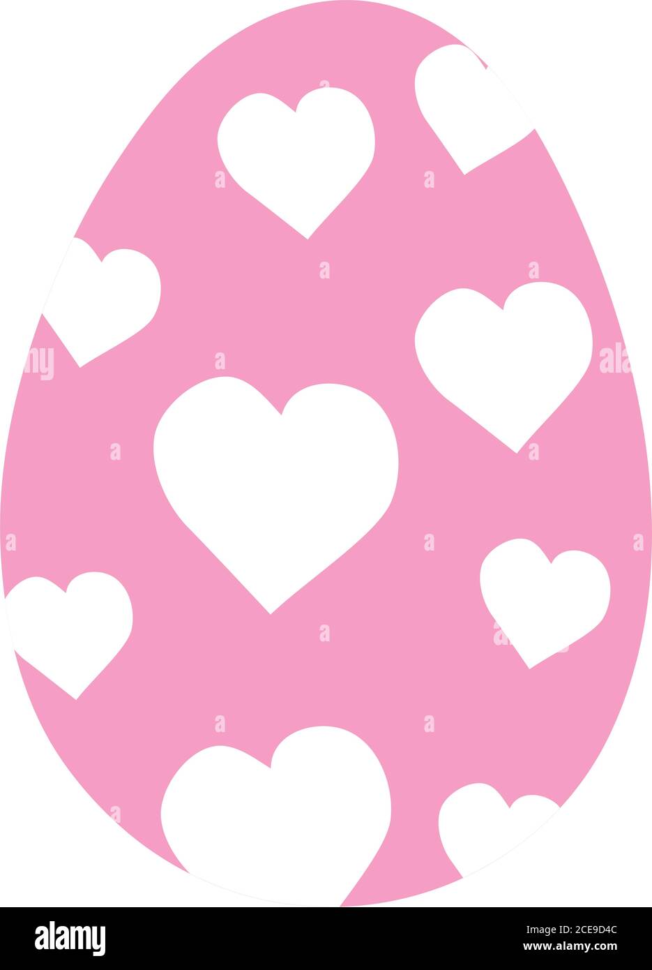 happy easter egg paint with hearts vector illustration design Stock ...