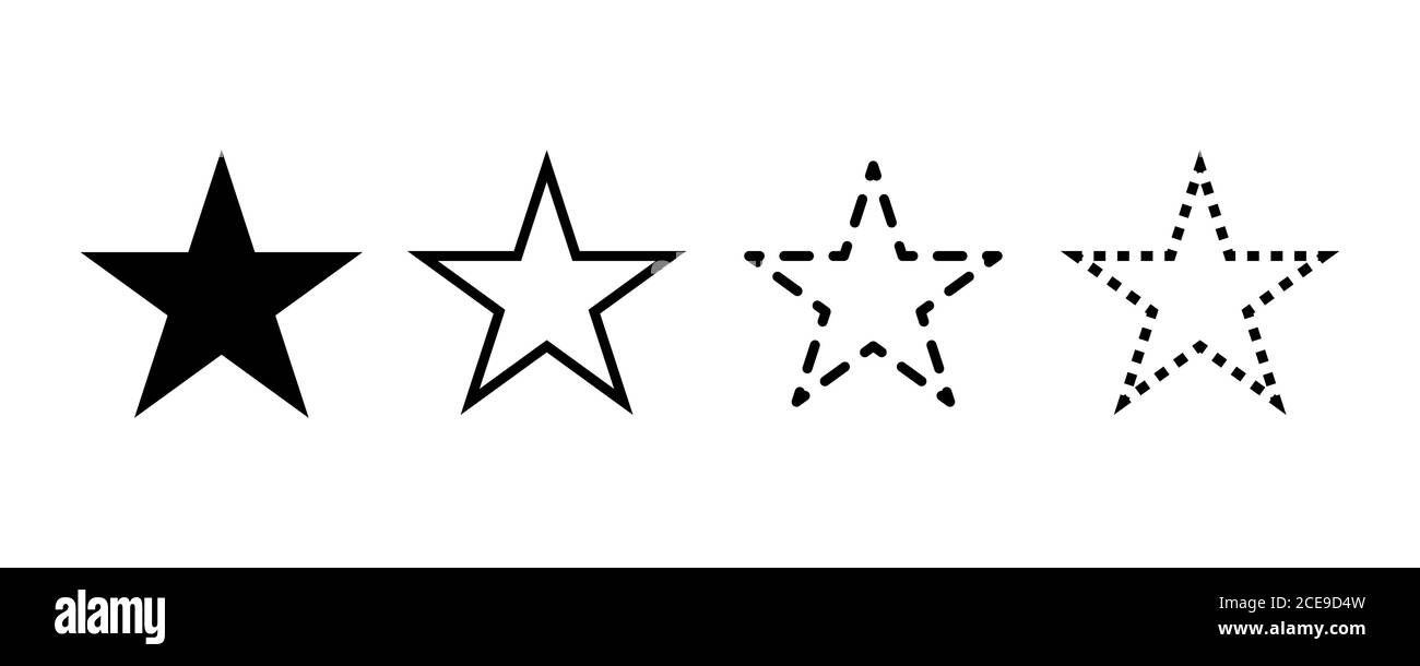 Star vector icons. Set of star symbols isolated Stock Vector Image ...