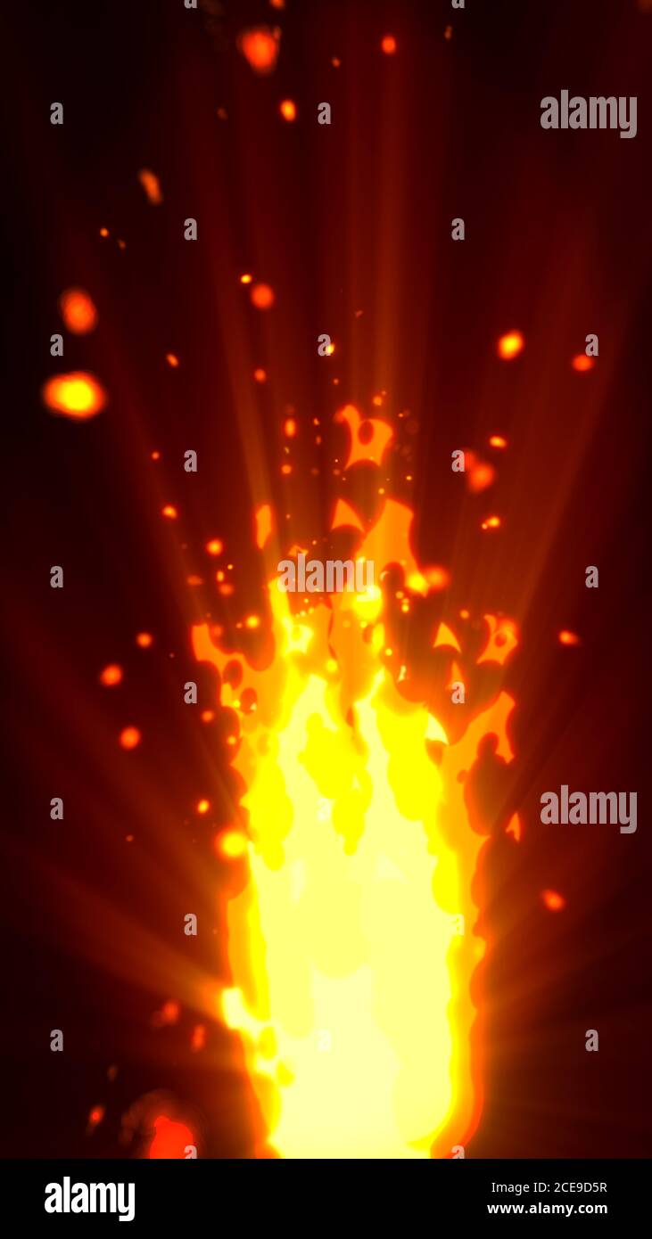 yellow Fire flame isolated on background illustration Stock Photo - Alamy
