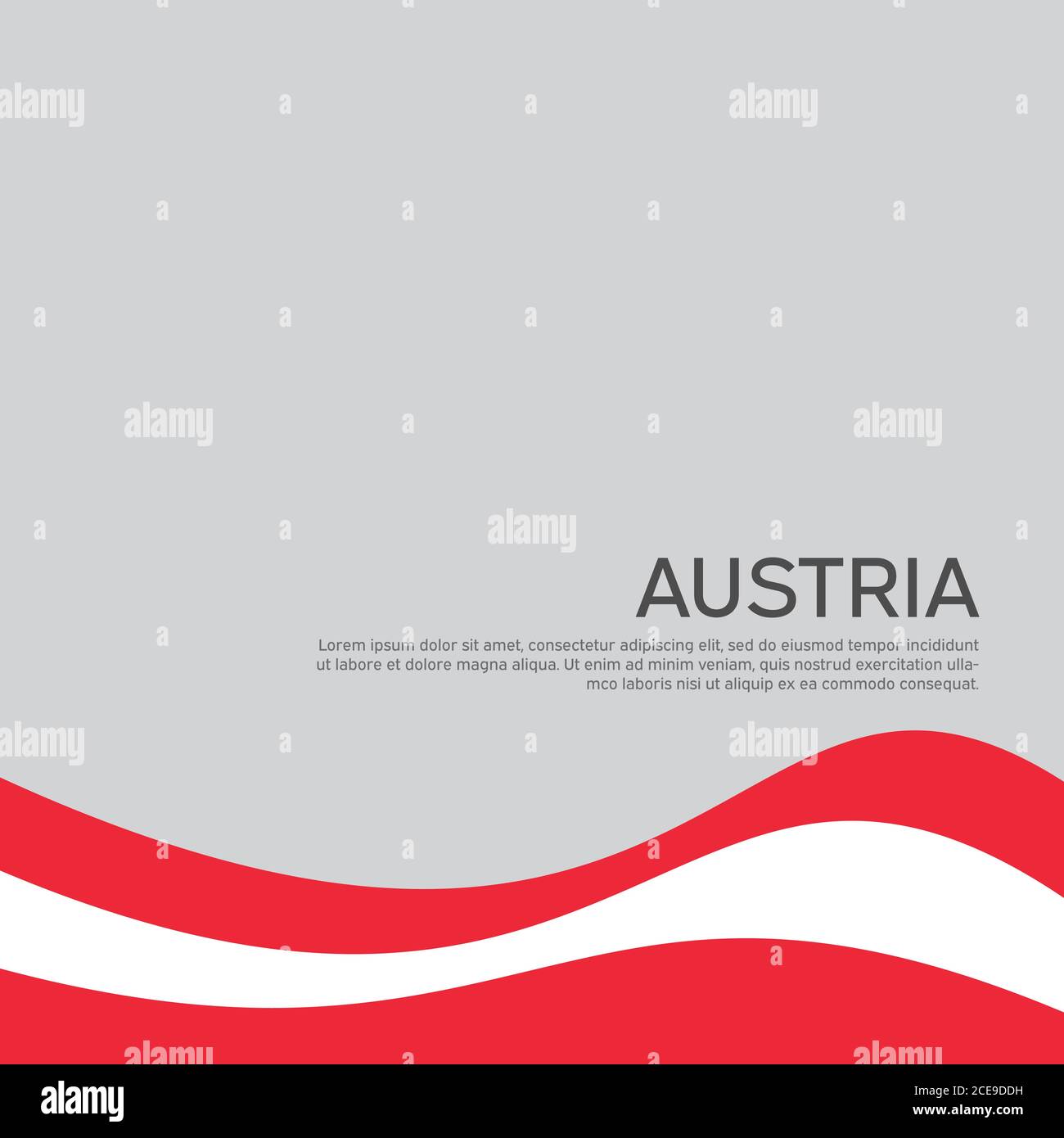 Abstract waving flag of austria. Creative background for the design of ...