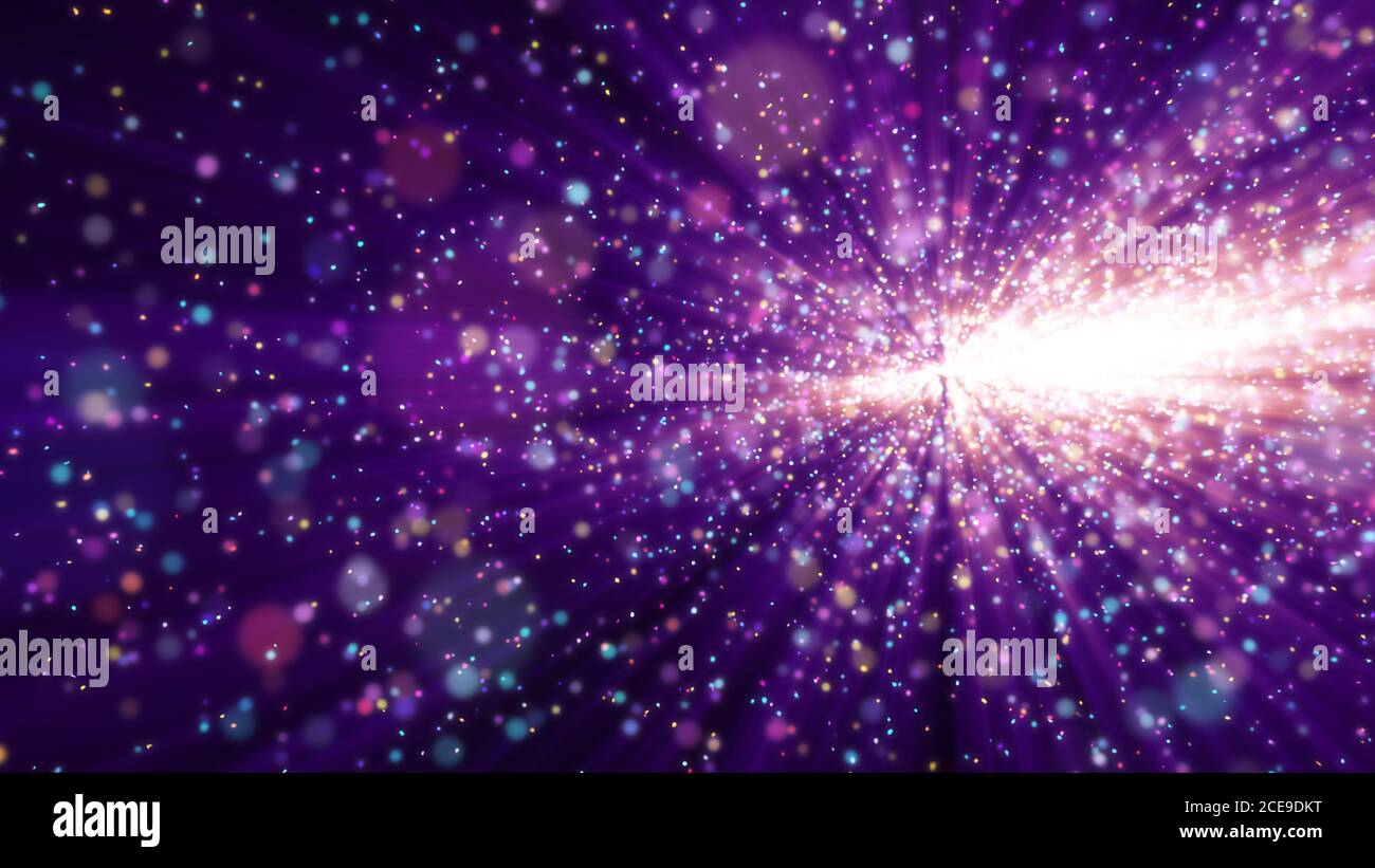 galaxy in space light particle. 3d illustration Stock Photo - Alamy