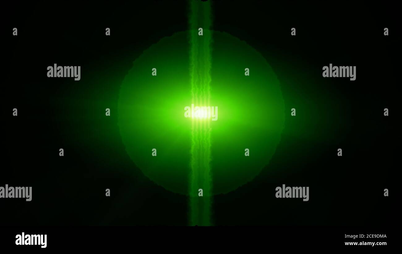 light flare ray green lens illustration render Stock Photo - Alamy