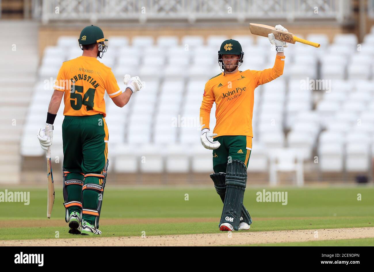 Notts Outlaws Ben Duckett celebrates reaching his half century during ...