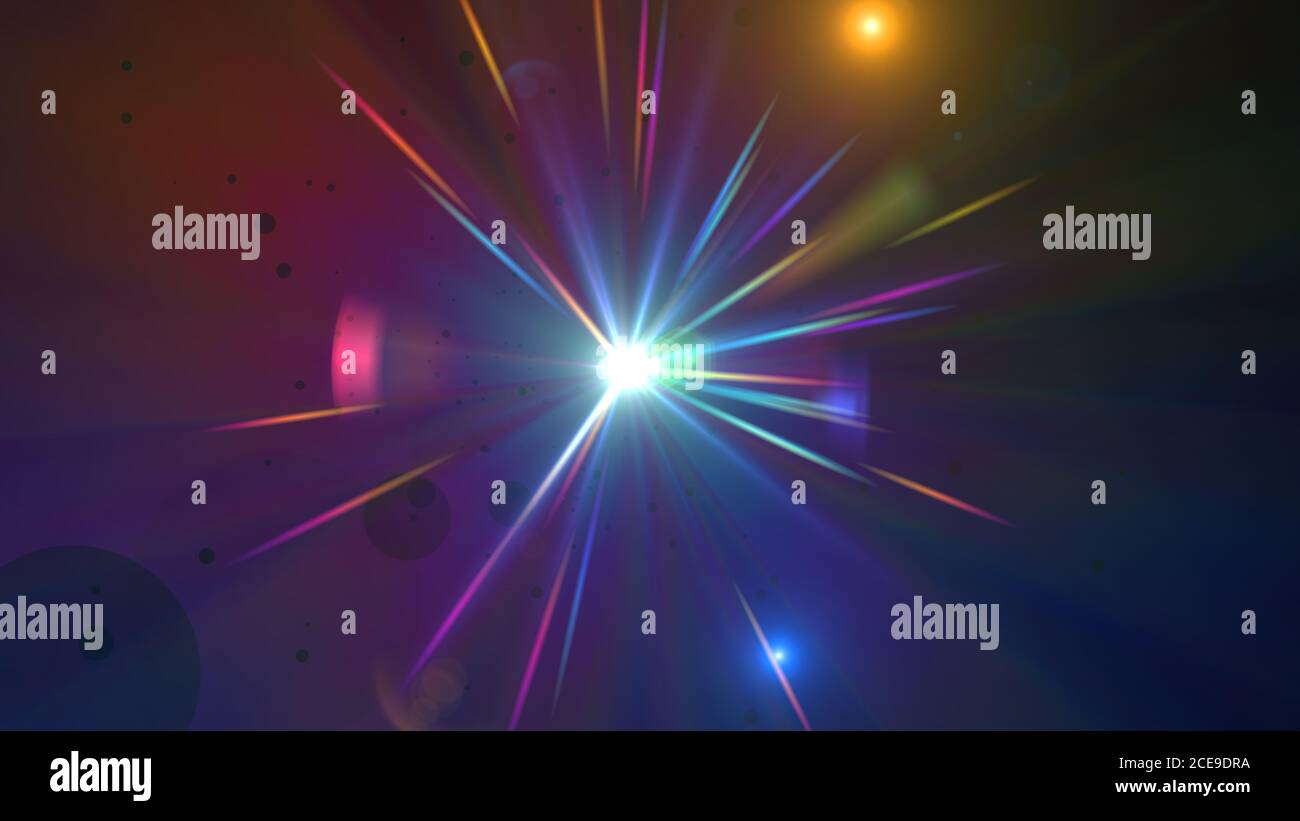 abstract space planets light stars illustration Stock Photo - Alamy