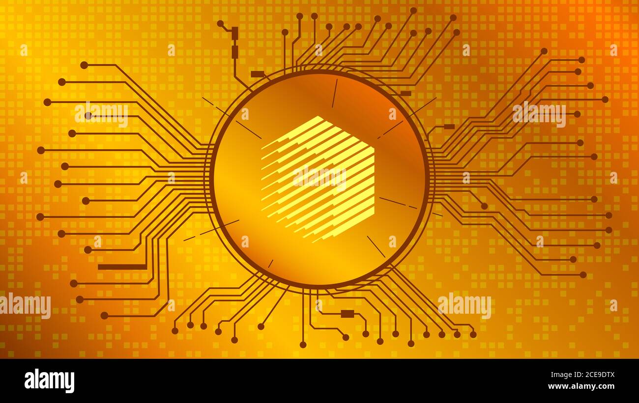 REN cryptocurrency token symbol of the DeFi project in circle with PCB ... REN cryptocurrency token symbol of the DeFi project in circle with PCB ...